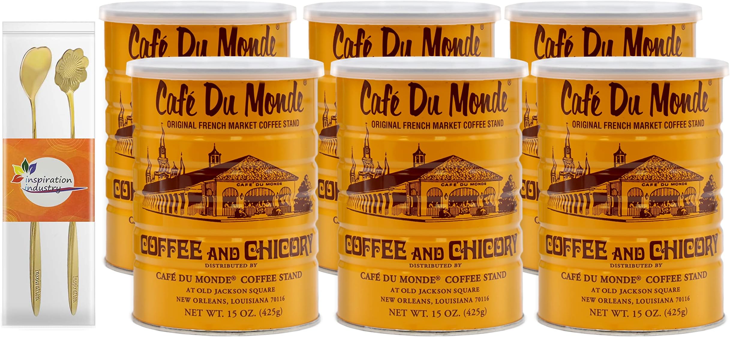 Amazon.com : Cafe Du Monde Coffee with Chicory, 15 oz, (Pack of 6 ...