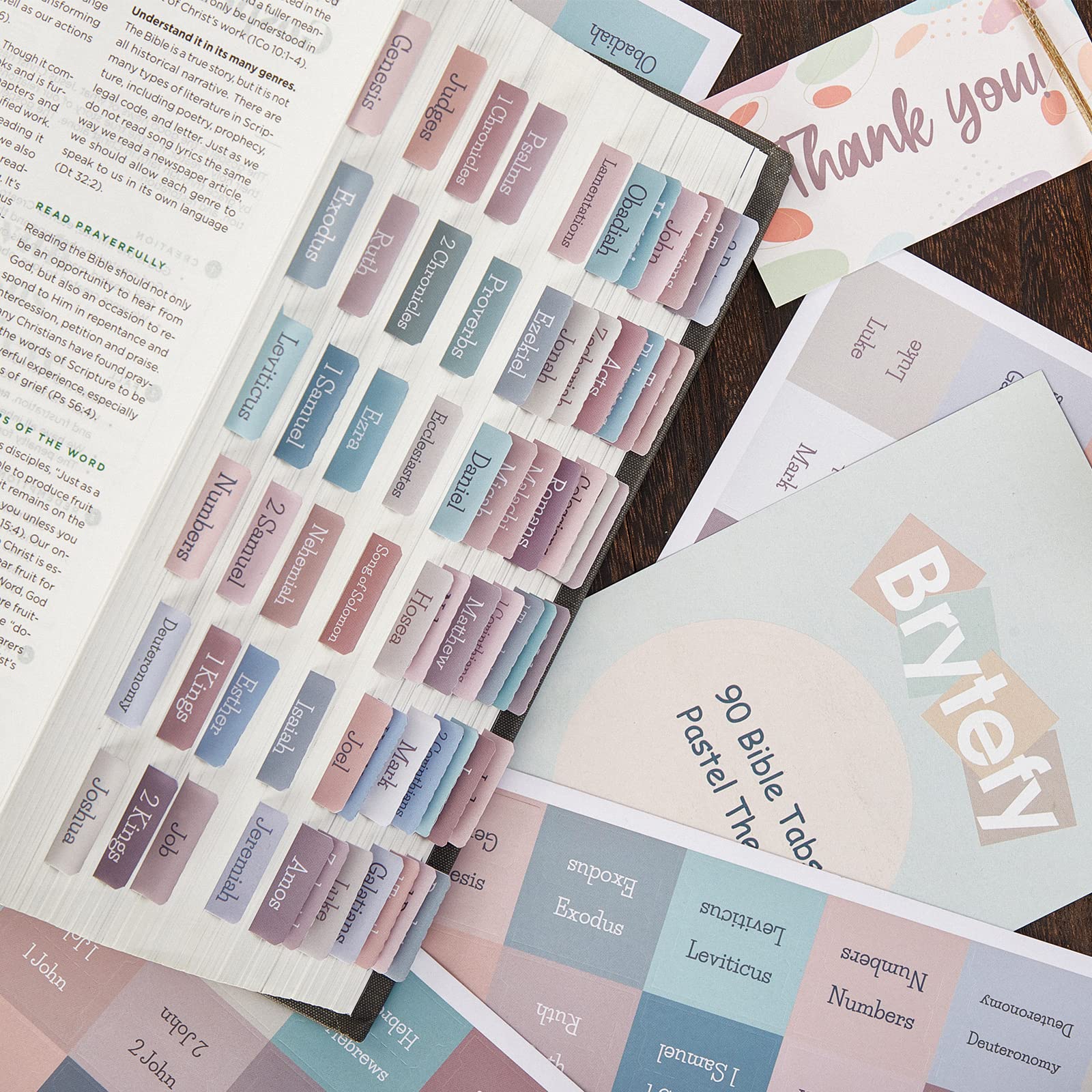 Snapklik.com : Pastel Bible Tabs, Laminated Bible Tabs For Women, Bible ...