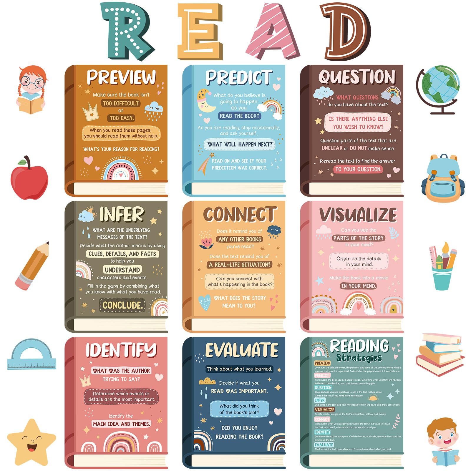 Snapklik.com : Pasimy Reading Posters Reading Strategies Posters ...