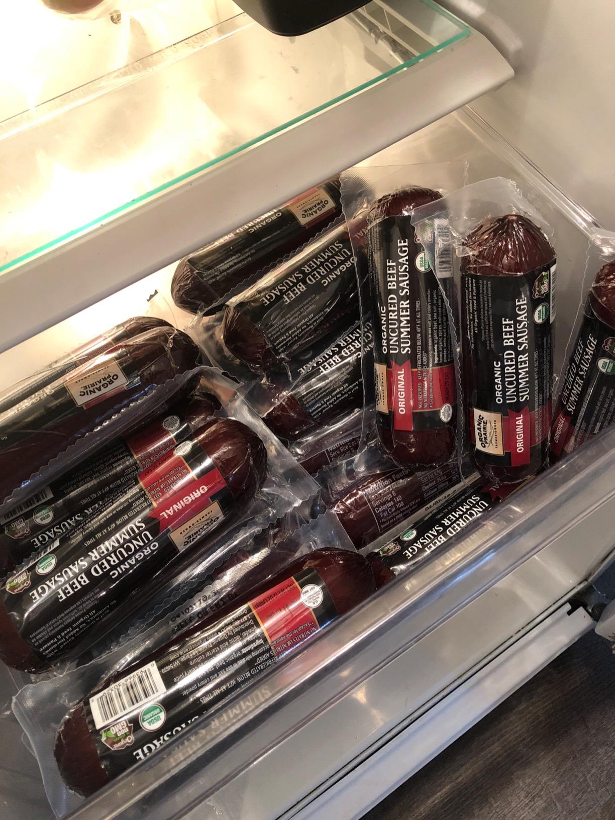 Amazon.com: Organic Prairie Uncured Organic Beef Summer Sausage ...