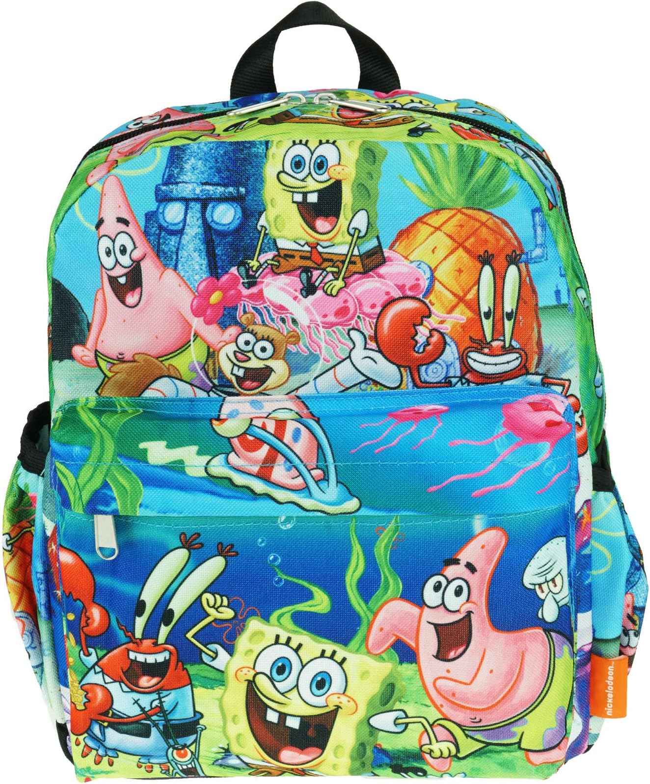 Amazon.com | KBNL SpongeBob 12 inch Deluxe Allover Print Daypack ...