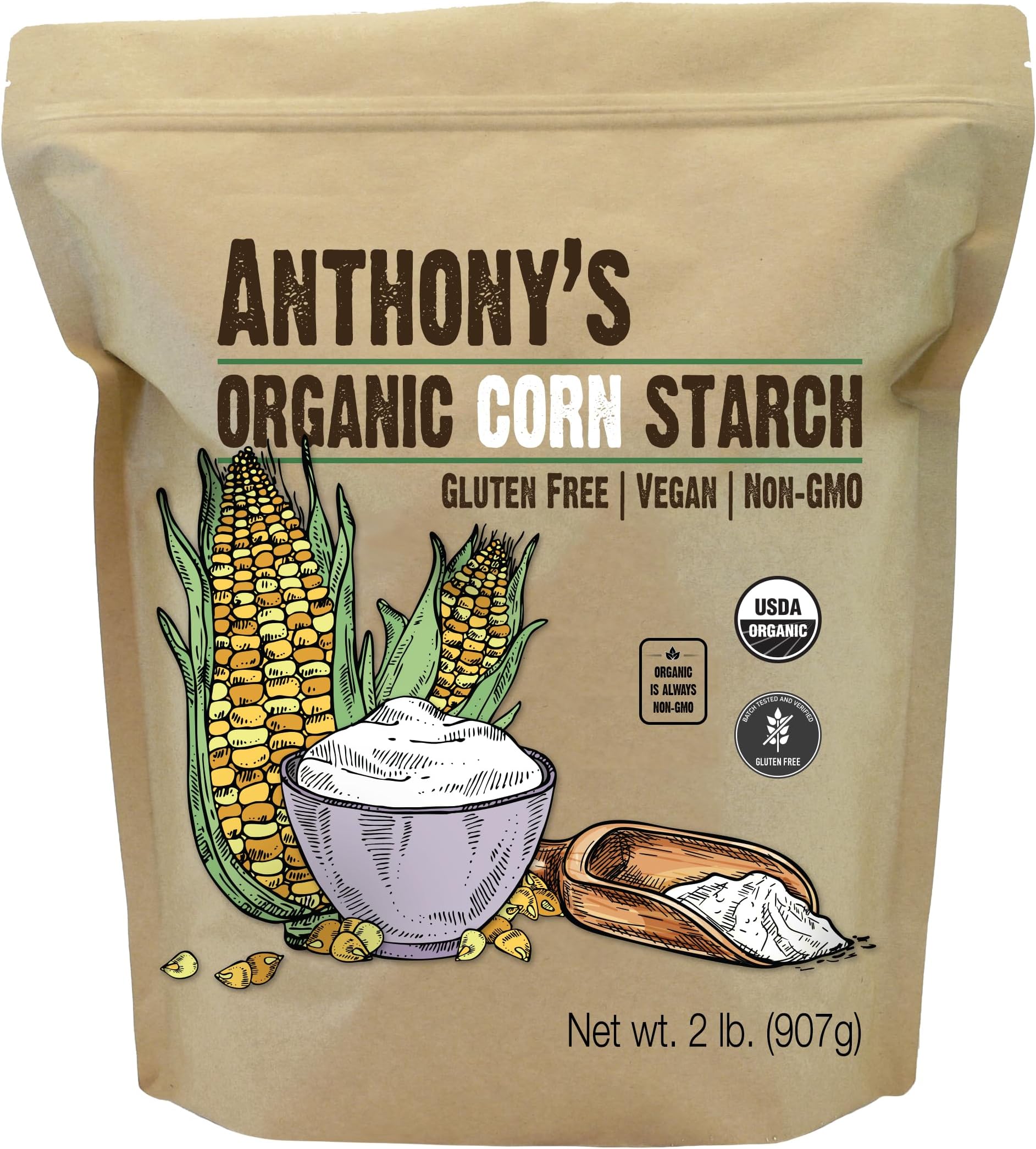 Amazon.com: Clabber Girl Corn Starch, 3 Pounds, 48 Fl Oz (Pack of 1 ...