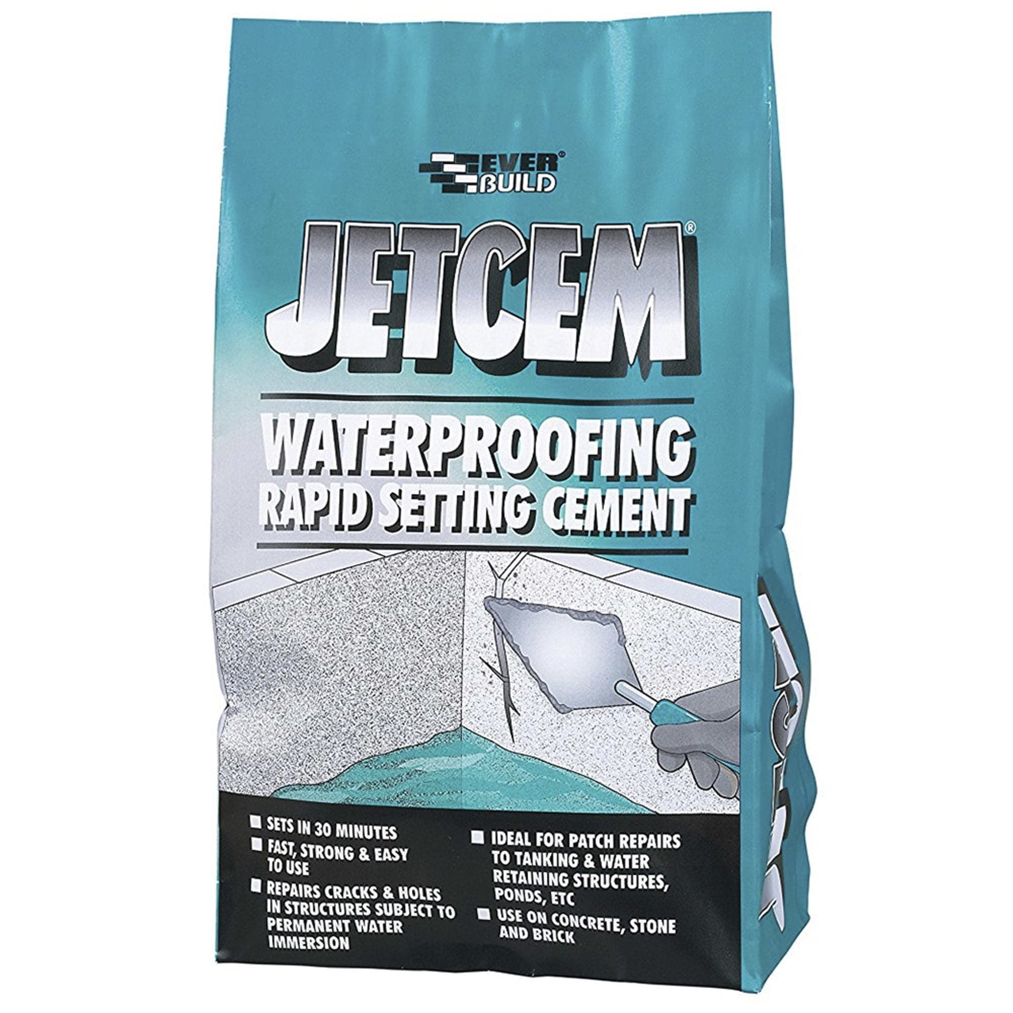 Jetcem Waterproof Rapid Set Cement - 3kg Bag : Amazon.co.uk: DIY & Tools