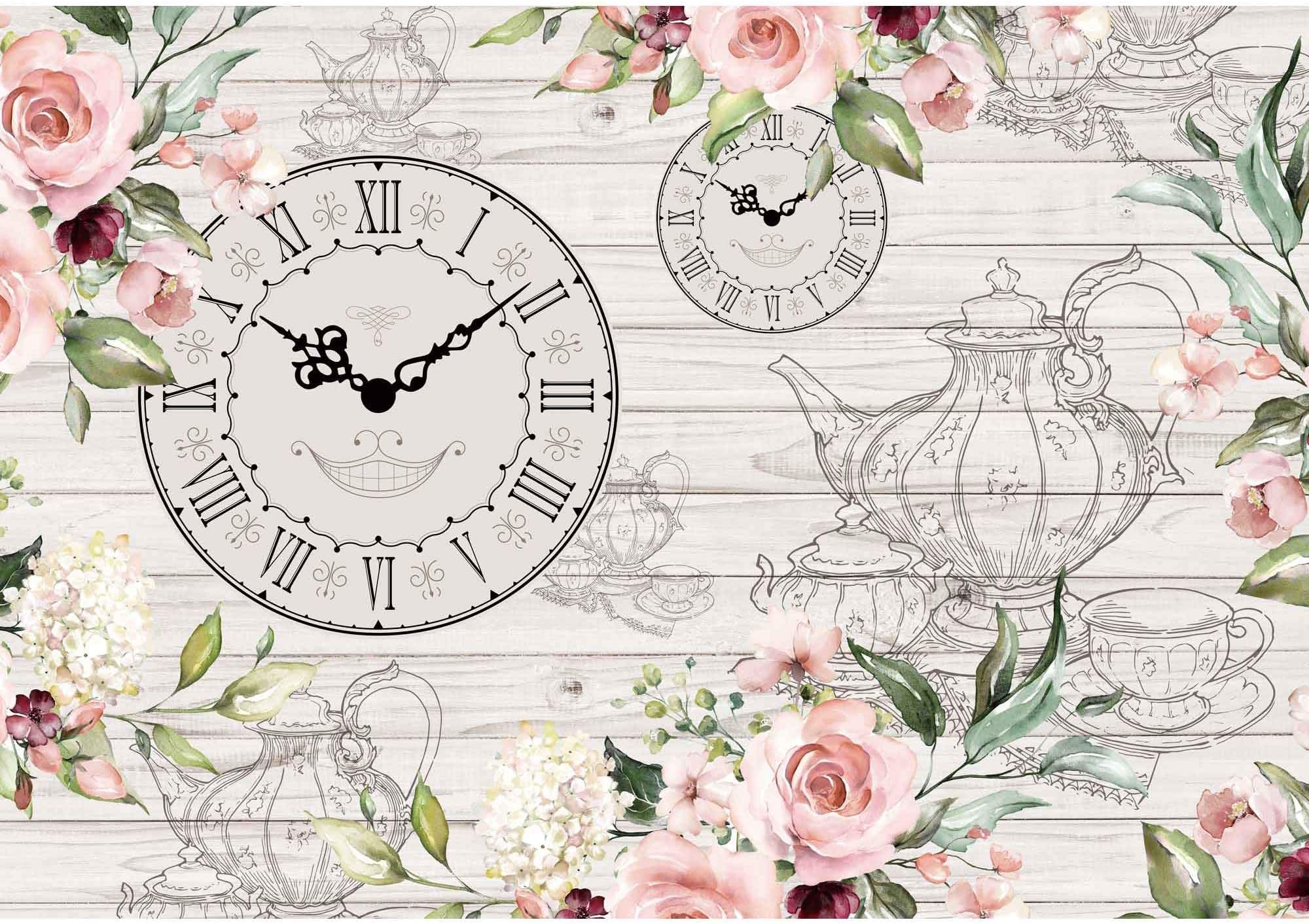 Amazon.com : Mocsicka Tea Party Backdrop Let's Partea Wonderland Pink ...