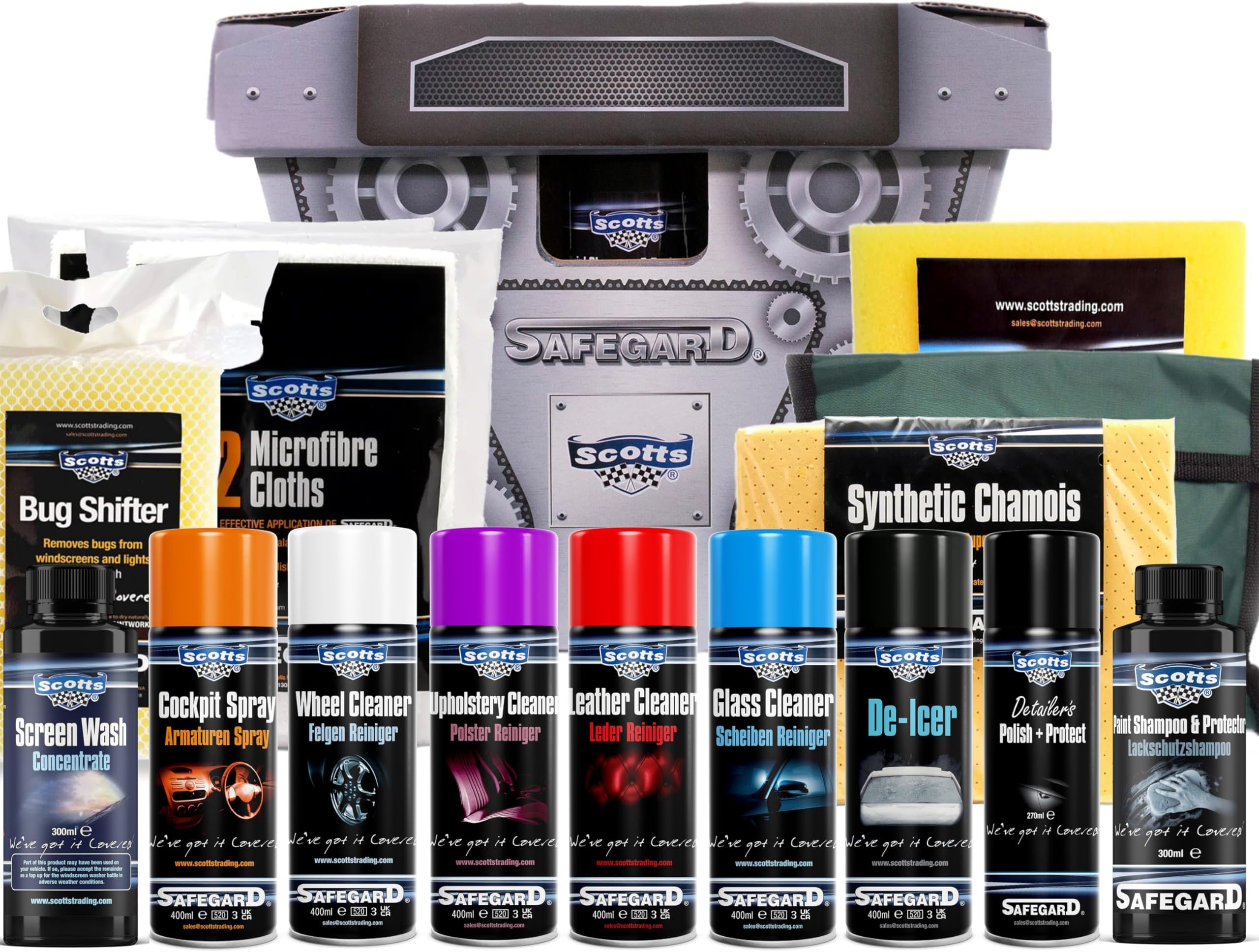 Scotts Ultimate V6 Car Cleaning Kit - 15-Piece Professional Valeting ...