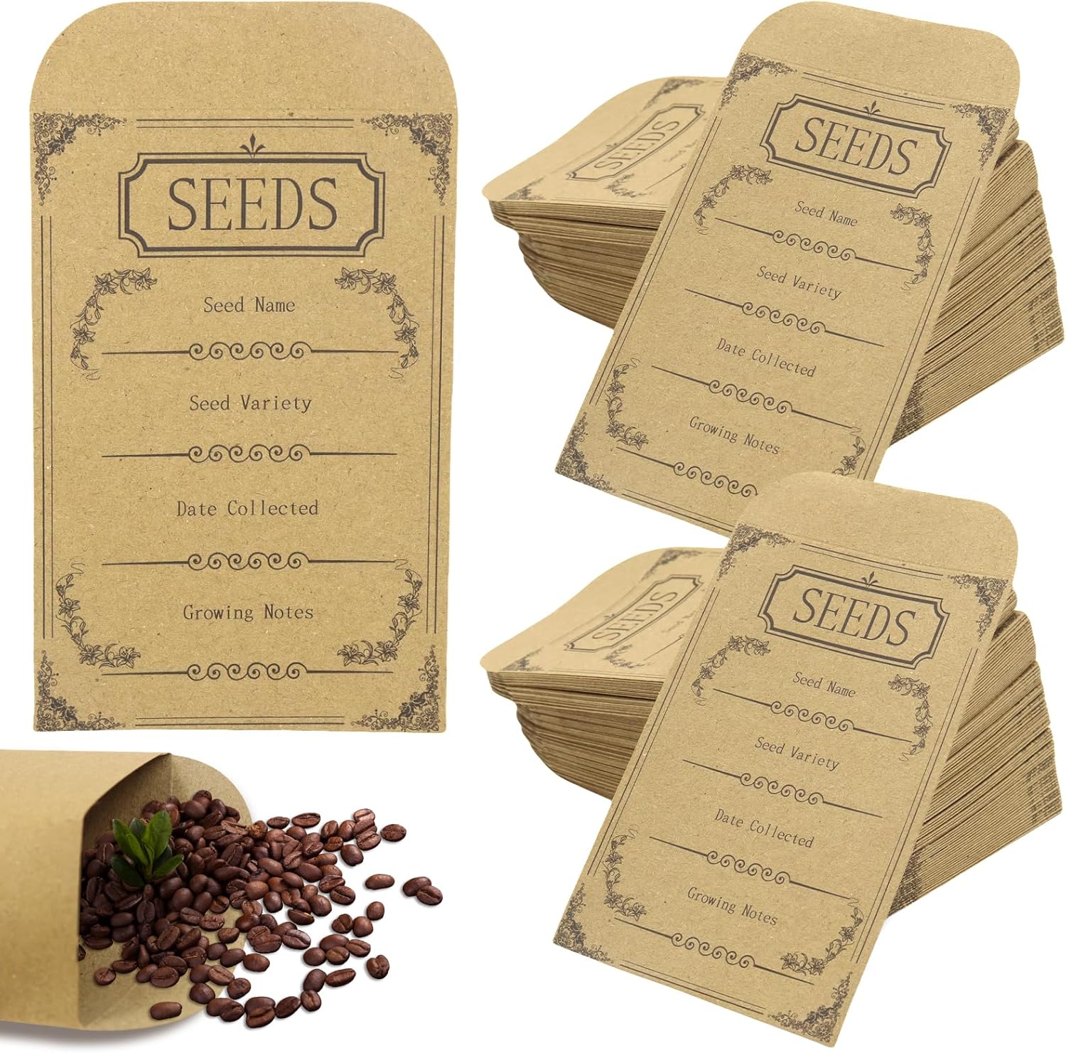 Amazon.com : LOTMER 200 Pieces Seed Saving Envelopes, 3.2x4.8 Inch Seed ...