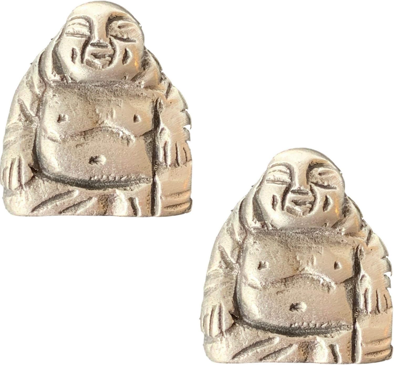 2 x Buddha Buddhism Handcrafted From English Pewter Pin Badges And Gift ...