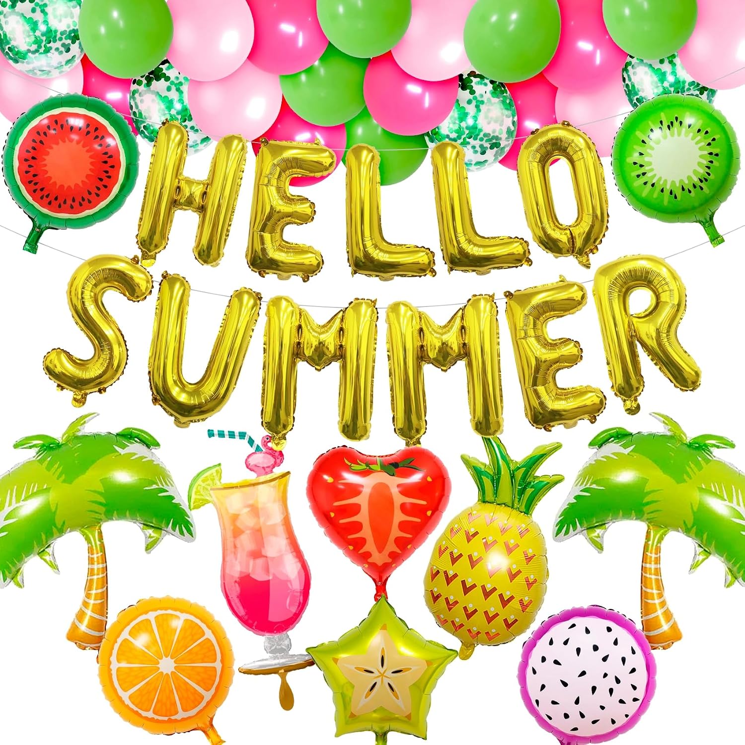 Amazon.com: Hello Summer Party Decorations Hello Summer Banner Hello ...