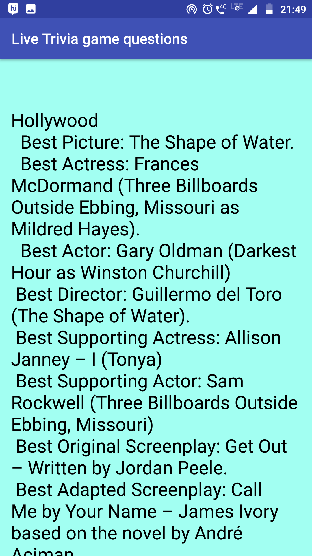 Live Triva Quiz questions - App on Amazon Appstore