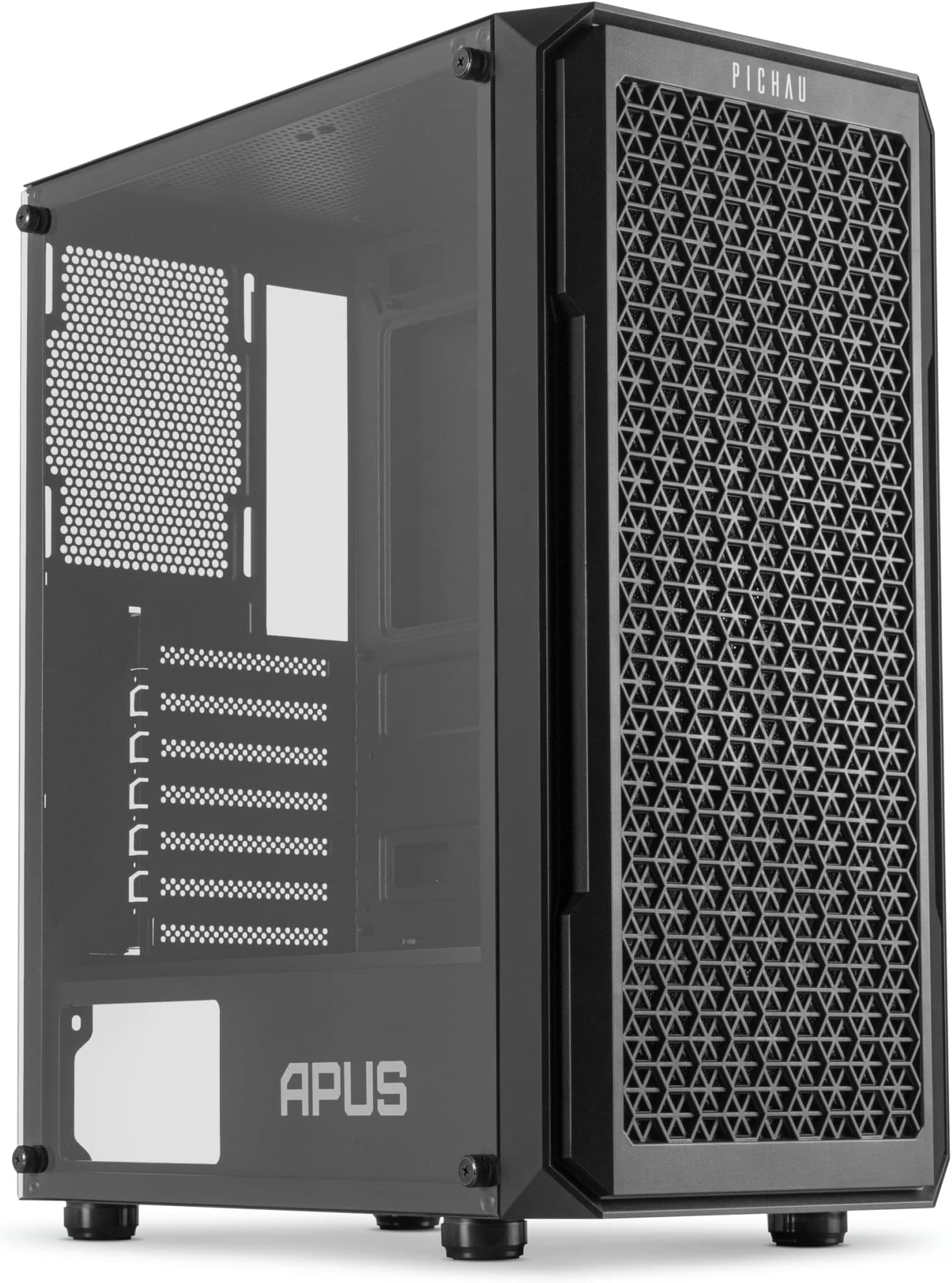 Gabinete Gamer Pichau Apus Black | Mid-Tower | Lateral de Vidro ...