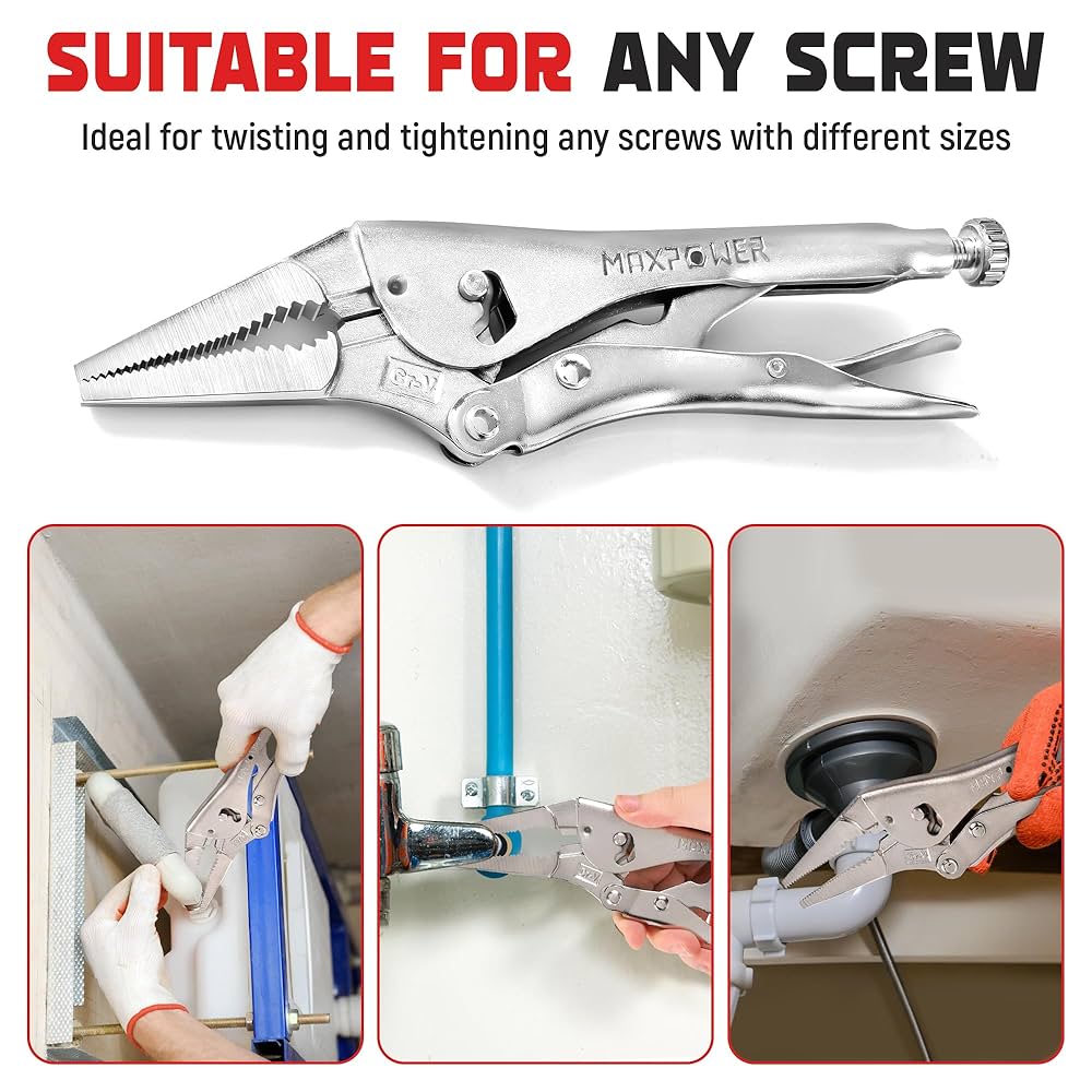 Electrical Disconnect Pliers Locking Pliers, Long Nose 15.2 Cm, Curved ...