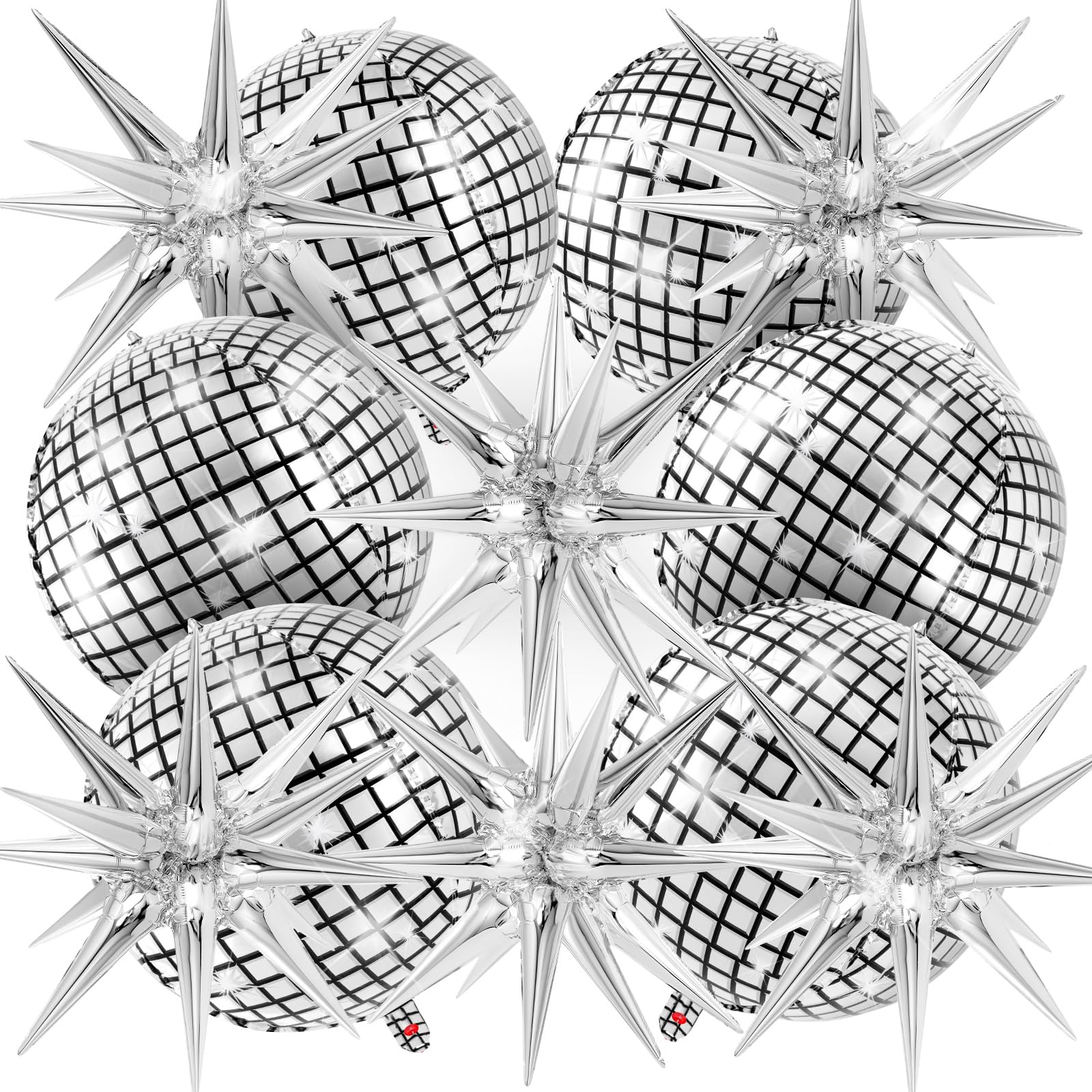 Amazon.com: Disco Ball Balloons with Star Balloons, 22 Inch Metallic ...