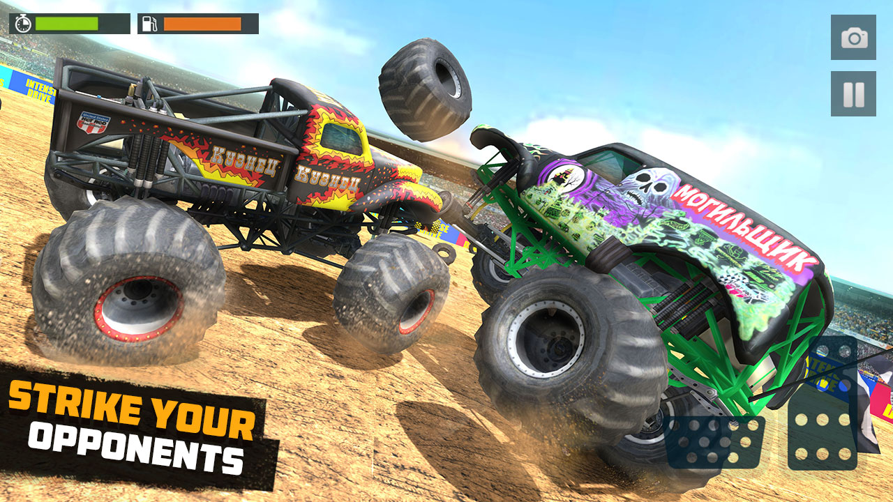 Extreme Demolition Blue Monster Truck Simulator Battle Derby Game 2022 ...
