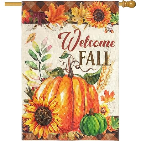 Amazon.com : Artofy Faith Family Fall Decorative Large House Flag ...