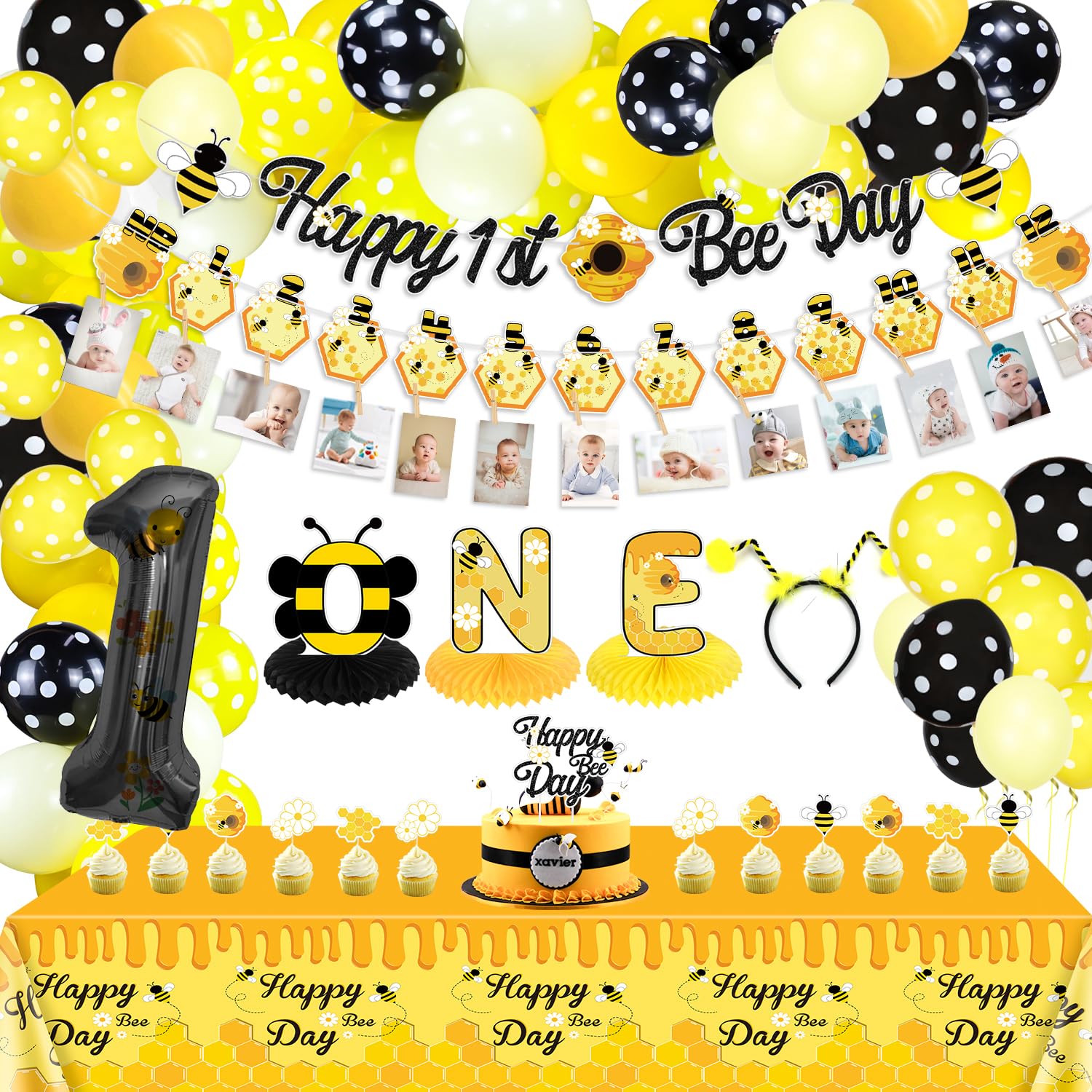 Bee Theme Birthday Party Supplies Discount 166 Pack Bee Party