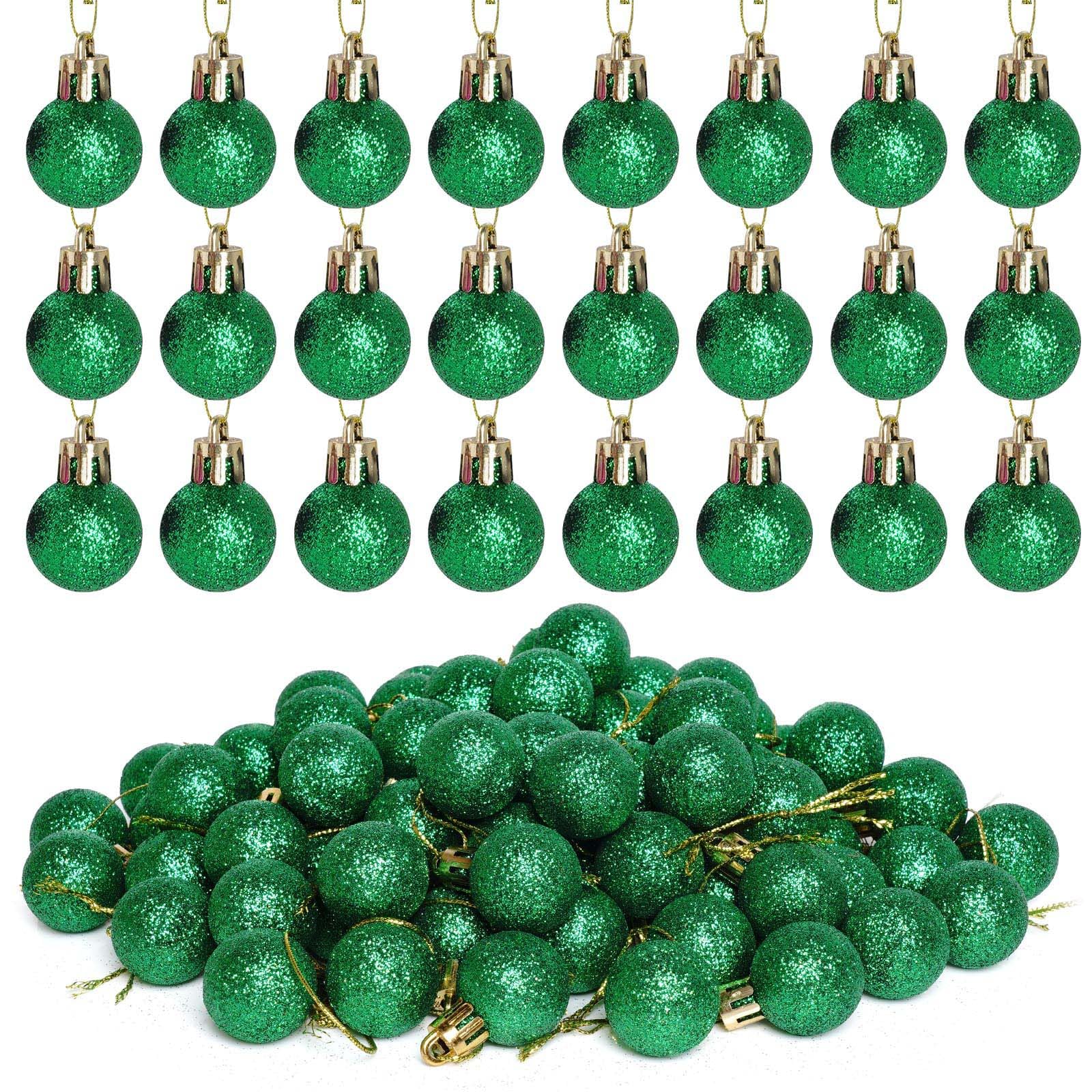 Amazon.com: 80 Pieces Mini Christmas Tree Ornaments Green Christmas ...