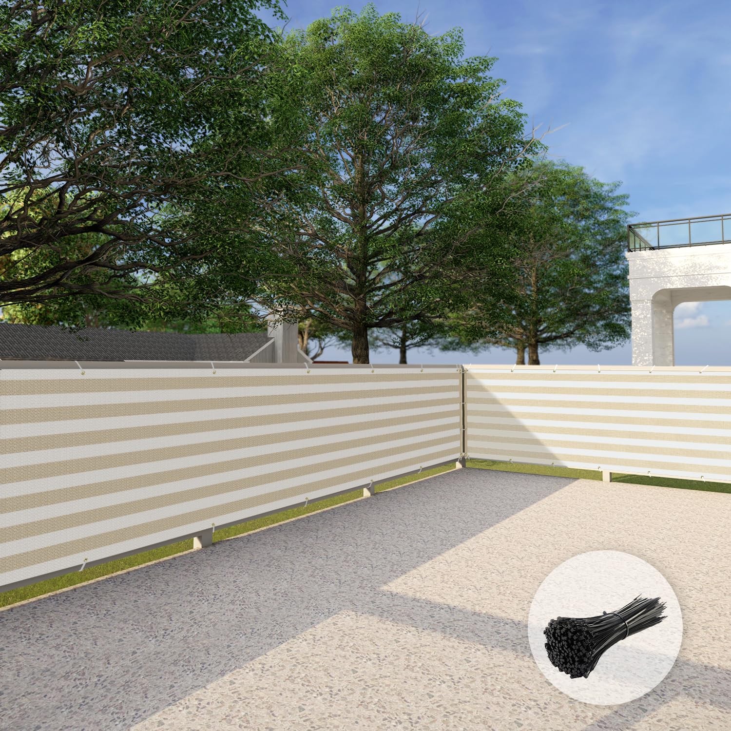 Snapklik.com : Patio 3 X 50 Balcony Privacy Screen Apartment Railing ...