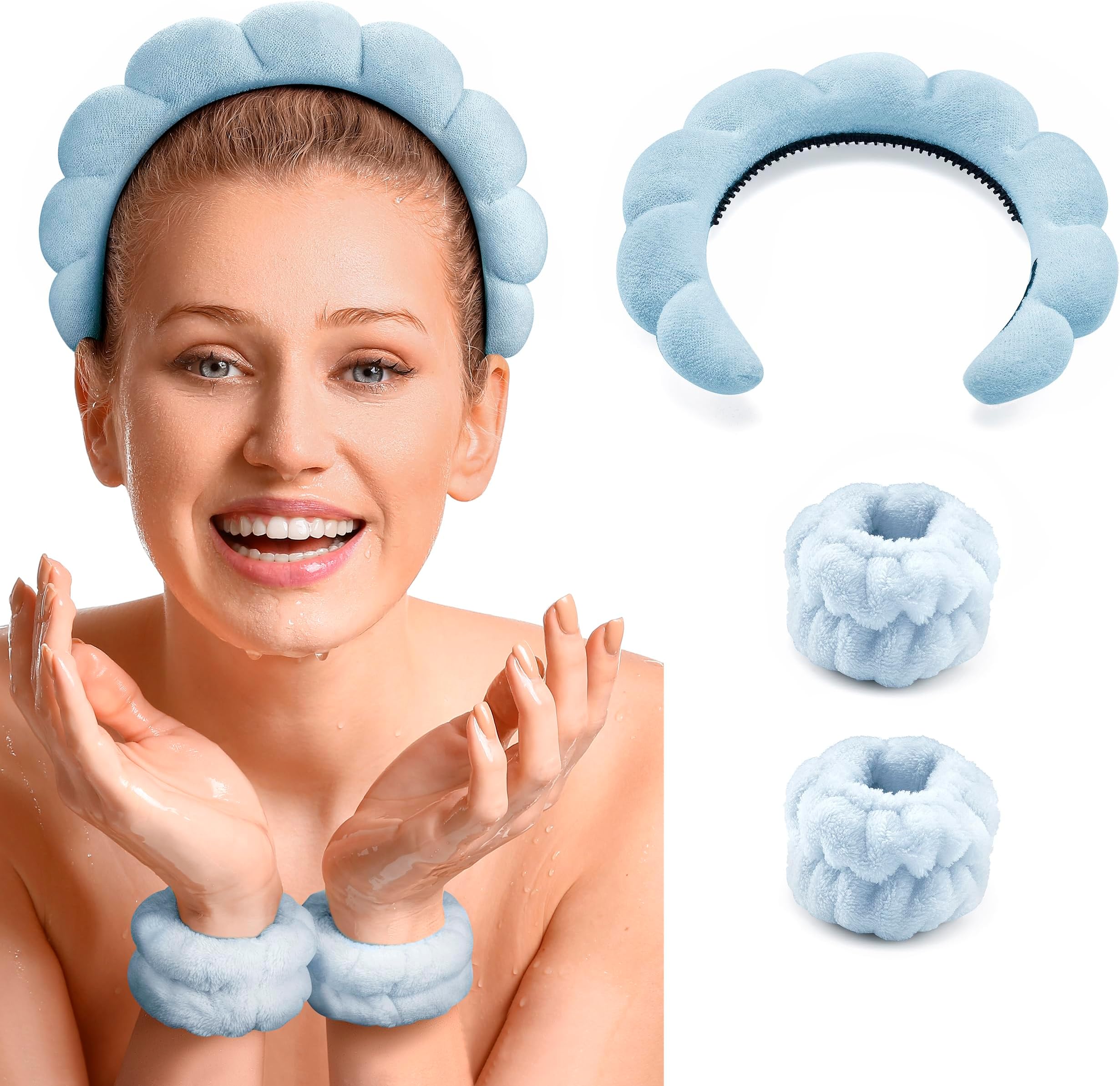 Amazon.com : ERHIRY Spa Headband for Washing Face and Makeup, 3 Pack of ...