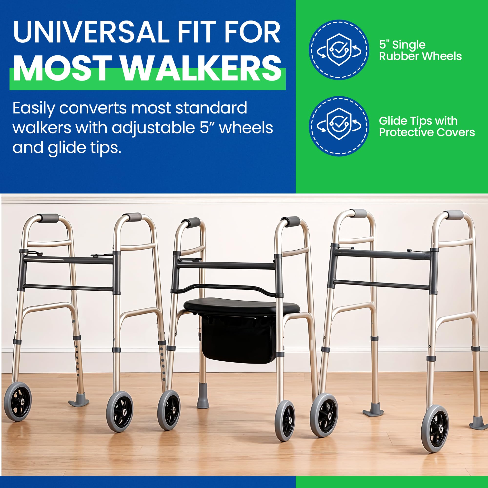 Snapklik.com : Healthline Walker 5” Wheels