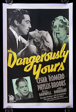 Amazon.com: DANGEROUSLY YOURS * 1SH ORIGINAL MOVIE POSTER 1937 ...