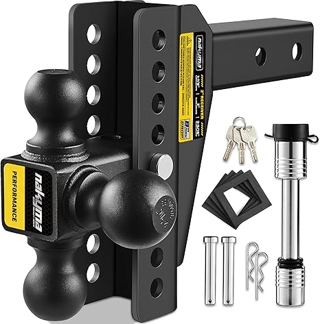 Amazon.com: Adjustable Trailer Hitch - Drop Hitch, Tow Hitches with 8 ...