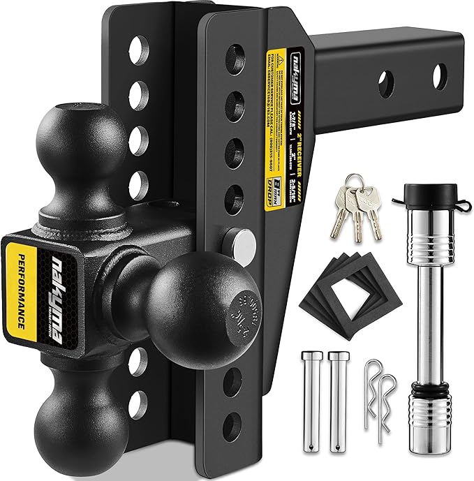 Amazon.com: Adjustable Trailer Hitch - Drop Hitch, Tow Hitches with 8 ...