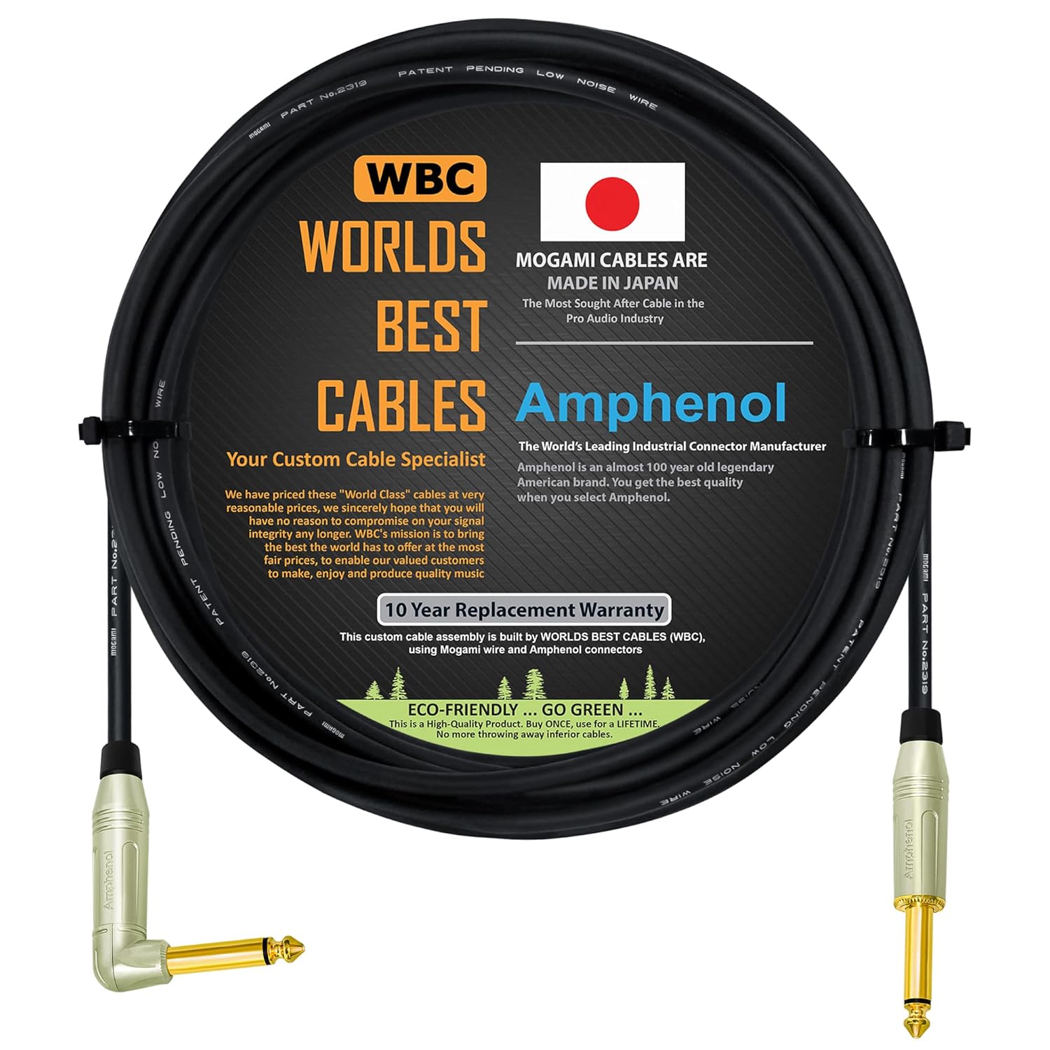 Amazon.com: WORLDS BEST CABLES 8 Foot – Pedal, Effects, Patch ...
