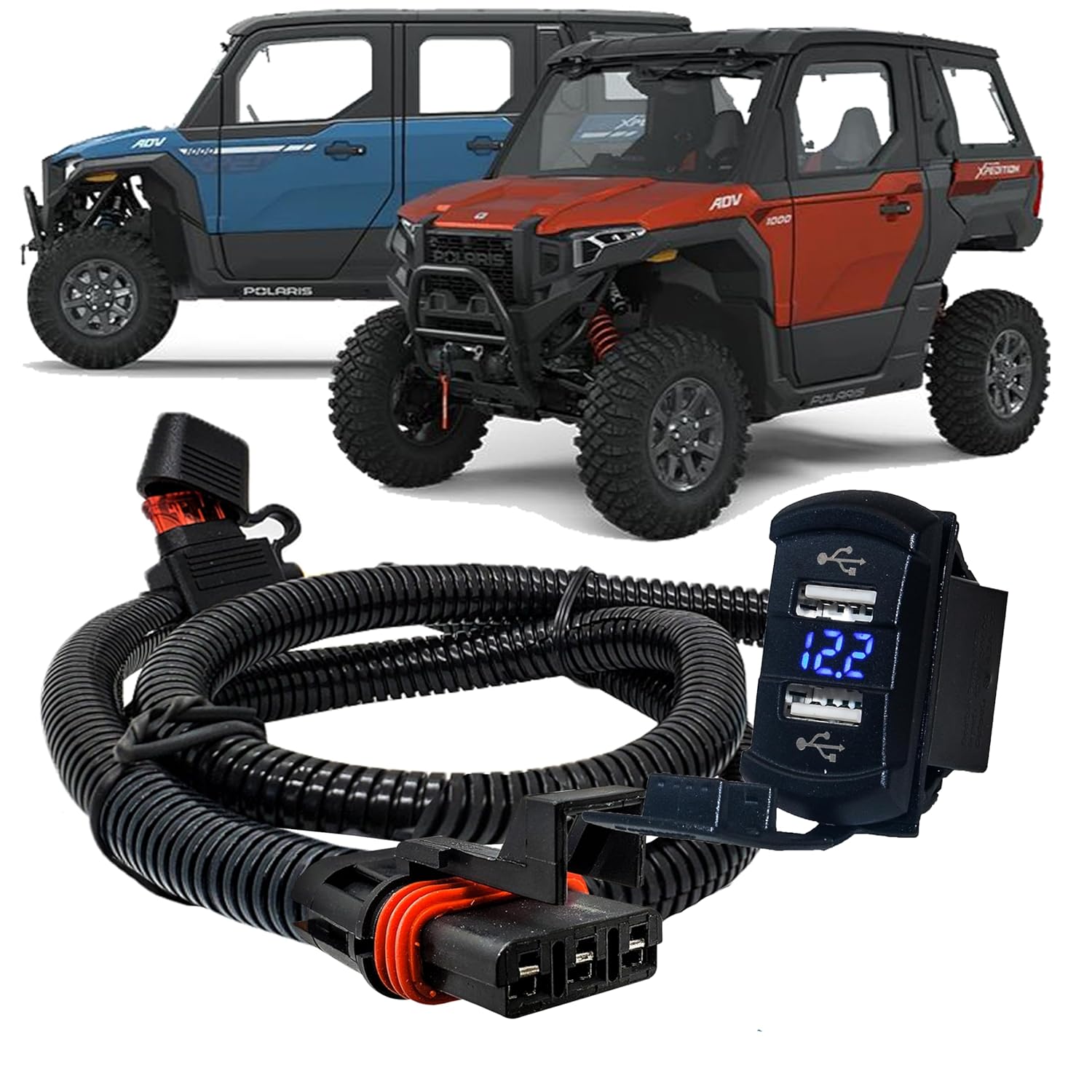 Amazon.com: 6 ft. Power Bus Bar Plug Wire Harness with Dual USB Port ...