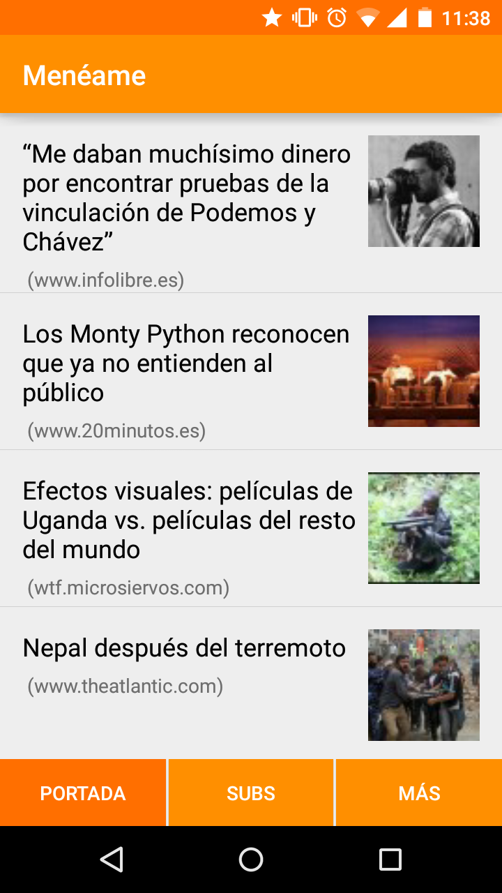 Aplicación Menéame App en Amazon Appstore
