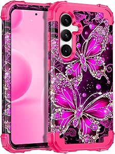 Amazon.com: Casetego for Galaxy S25 Plus 5G Case,Glow in The Dark Three Layer Heavy Duty Sturdy ...