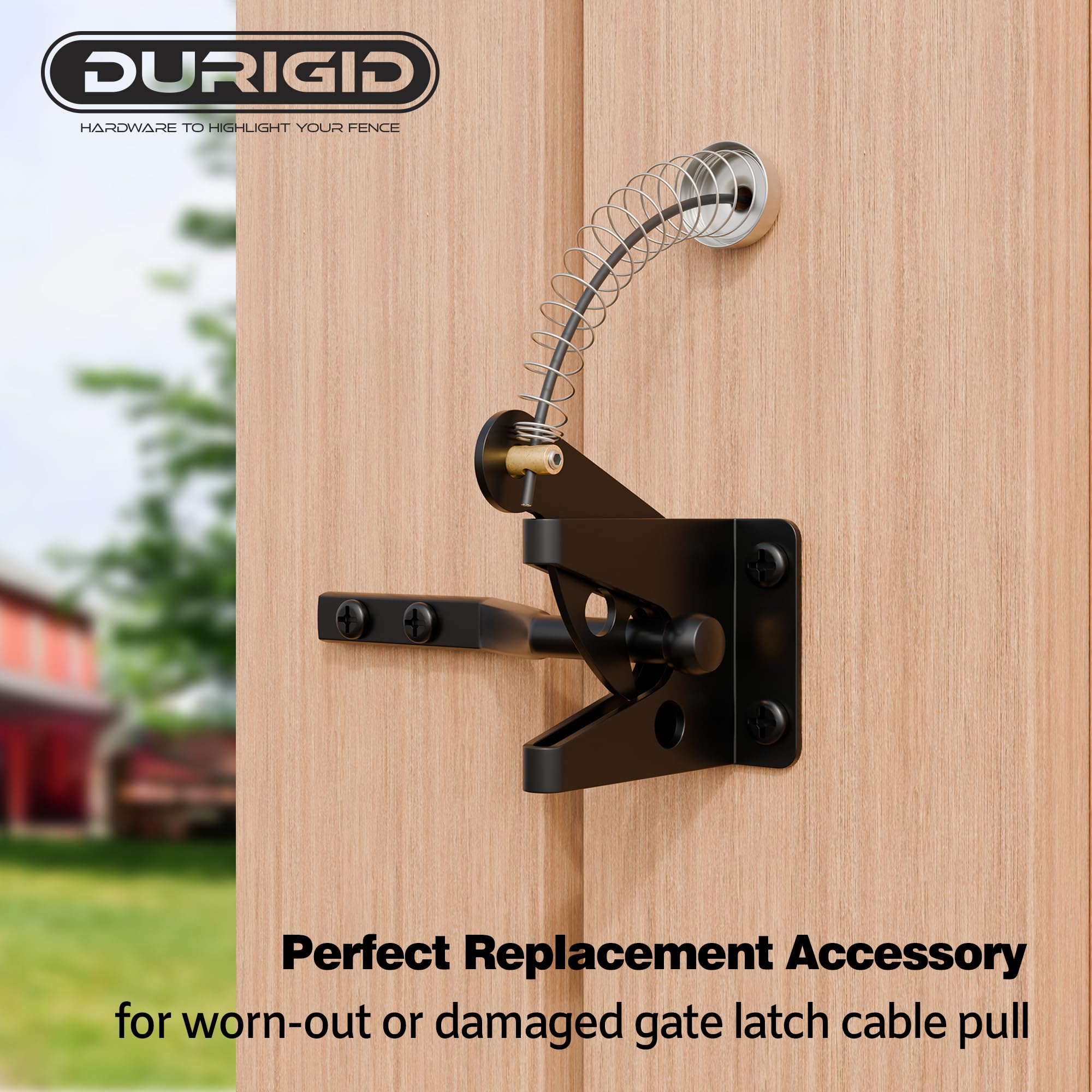 Snapklik.com : Gate Latch Cable Pull, Spring-Loaded Latch Kit Gate ...