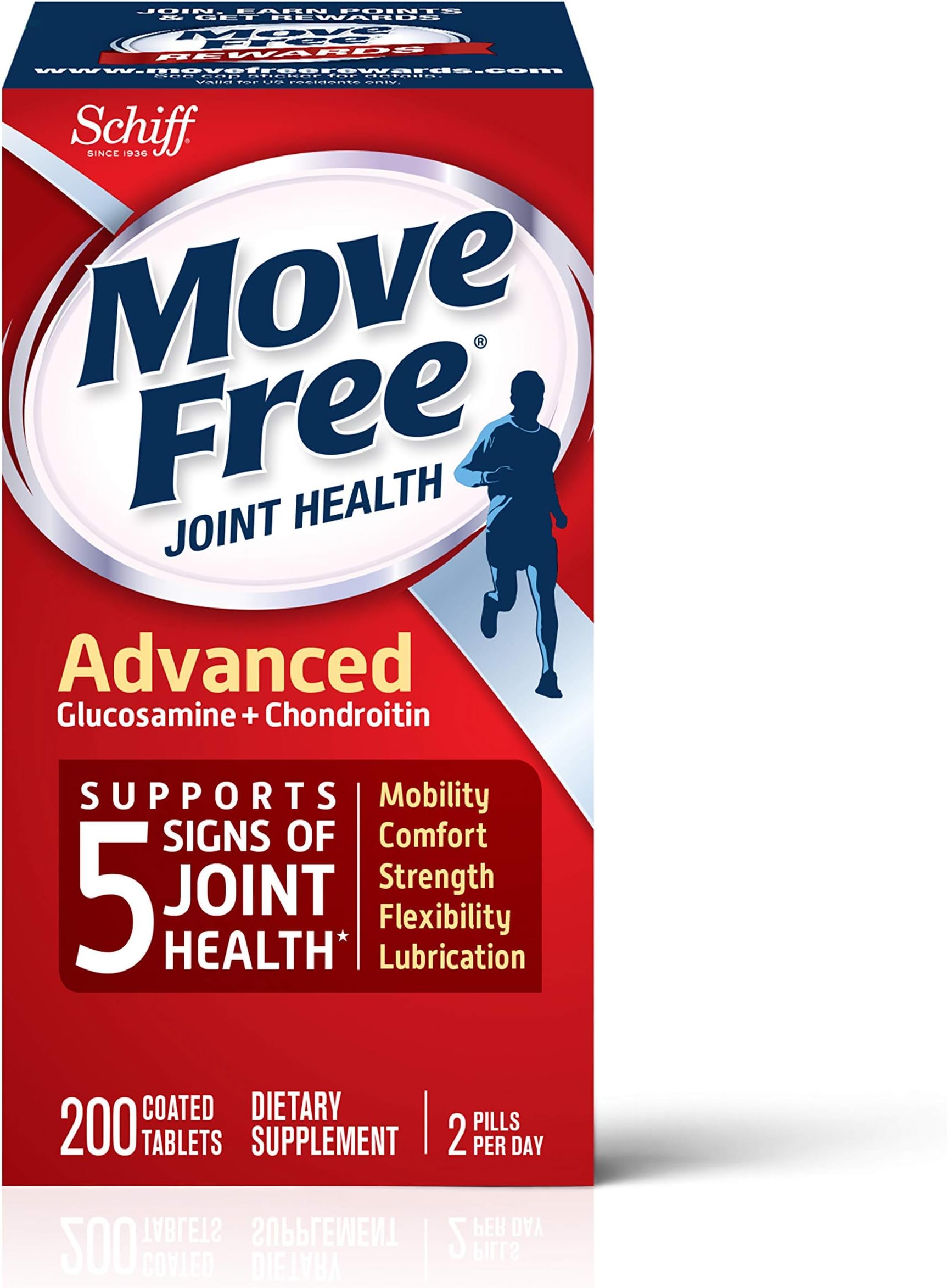 Amazon.com: Move Free Advanced, Joint Health (200 Count) (2 Pack ...