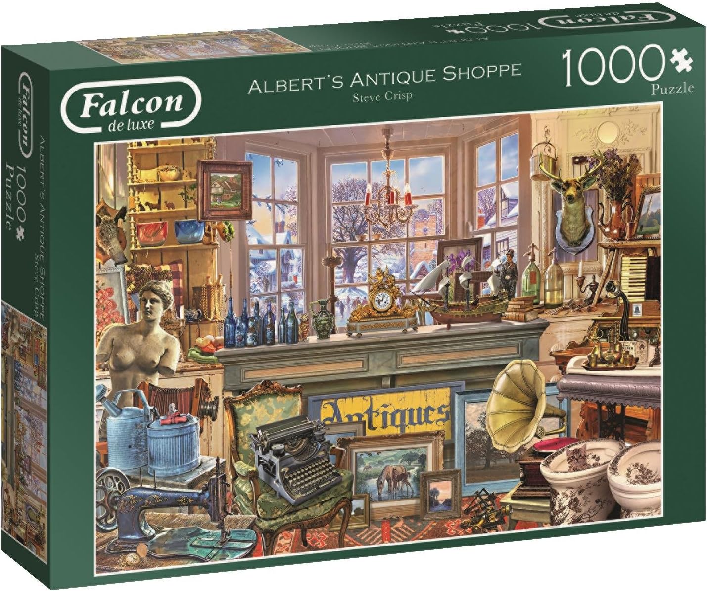 Amazon.com: Jumbo 11188 Albert's Antique Shoppe Jigsaw Puzzle, Multi ...