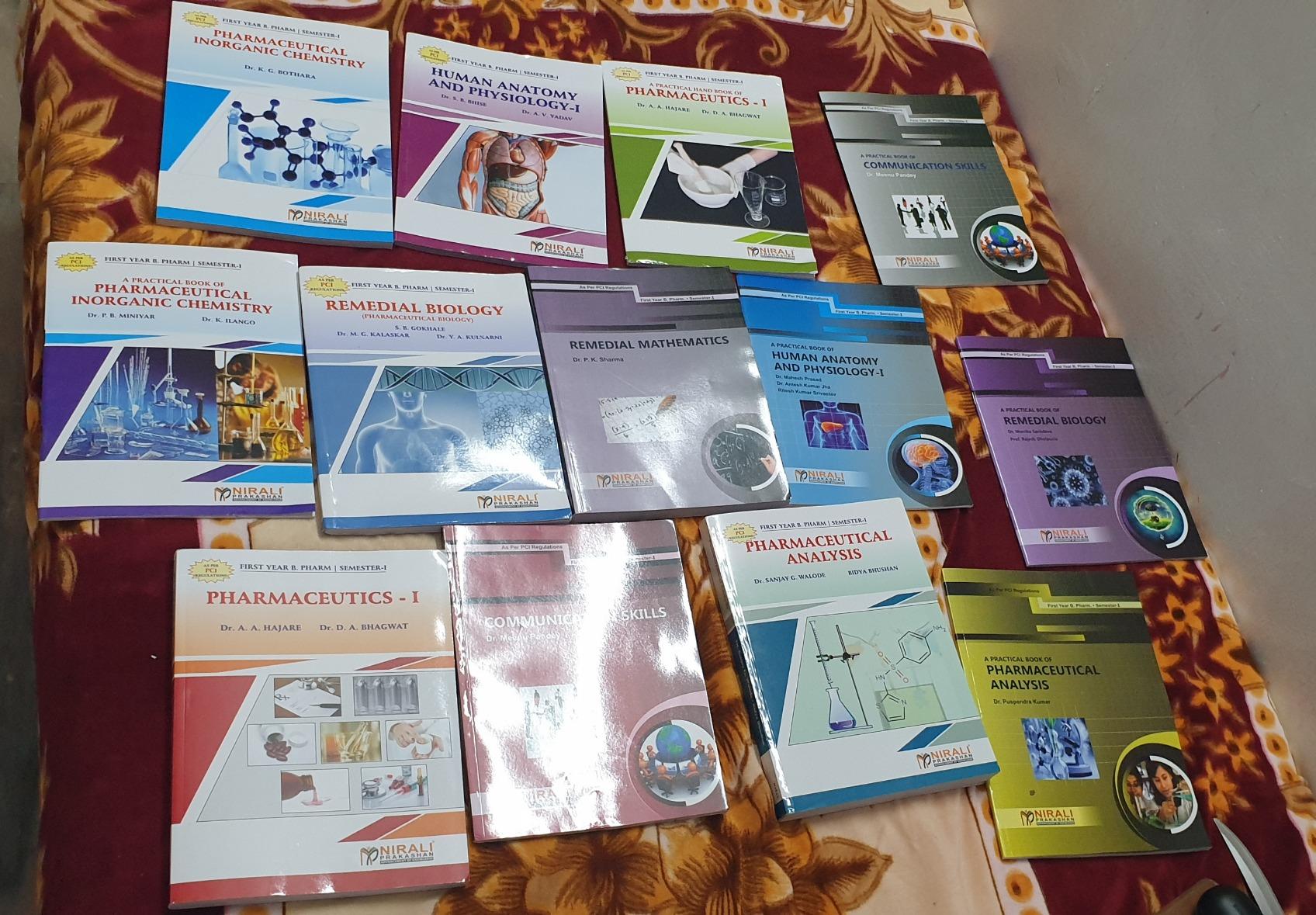 Buy First Year B. Pharm/Sem I Textbooks (As per PCI: Set of 7 Books ...