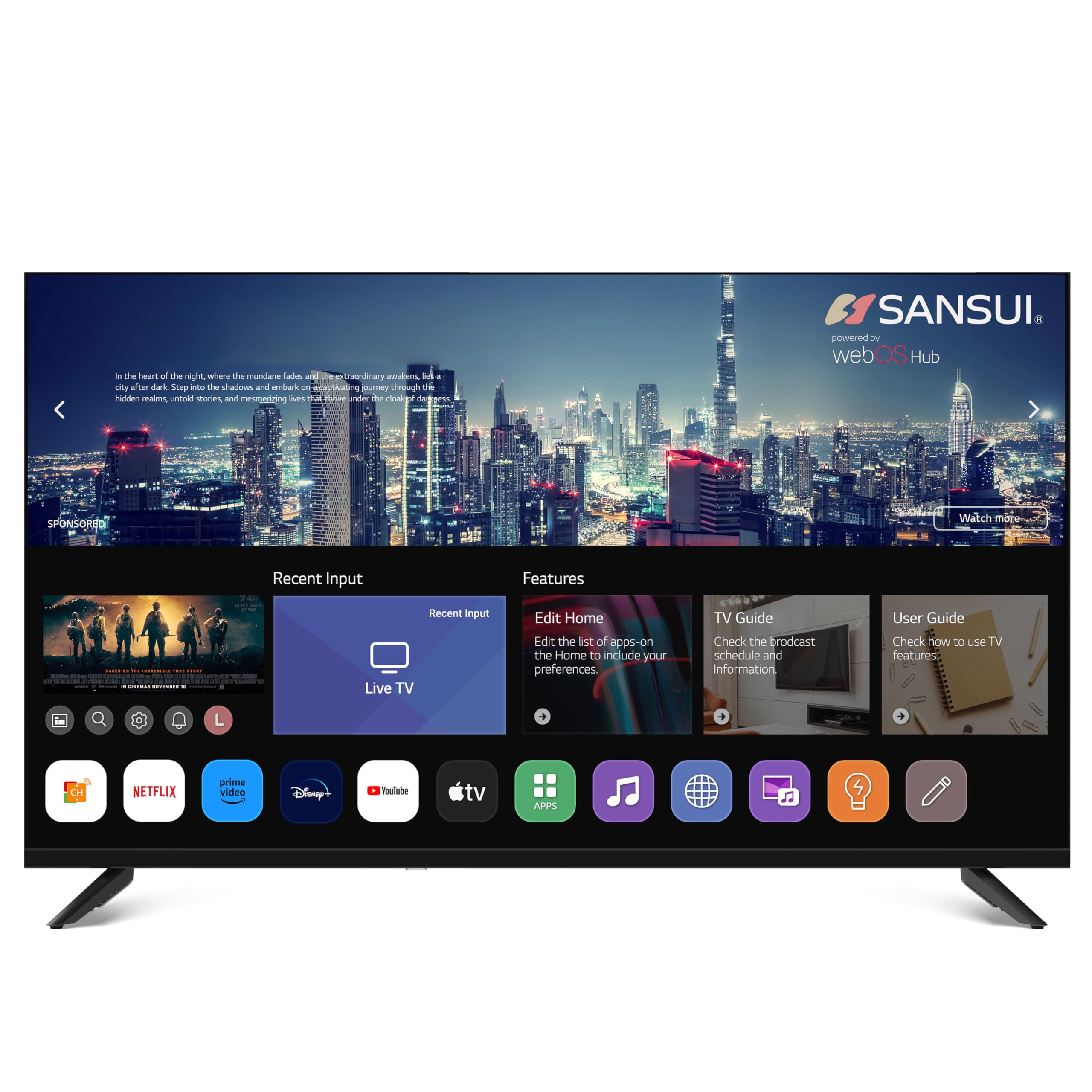 Amazon.com: SANSUI 32 Inch TV WebOS 5.0 32” LED TV 720P, Smart TV with ...