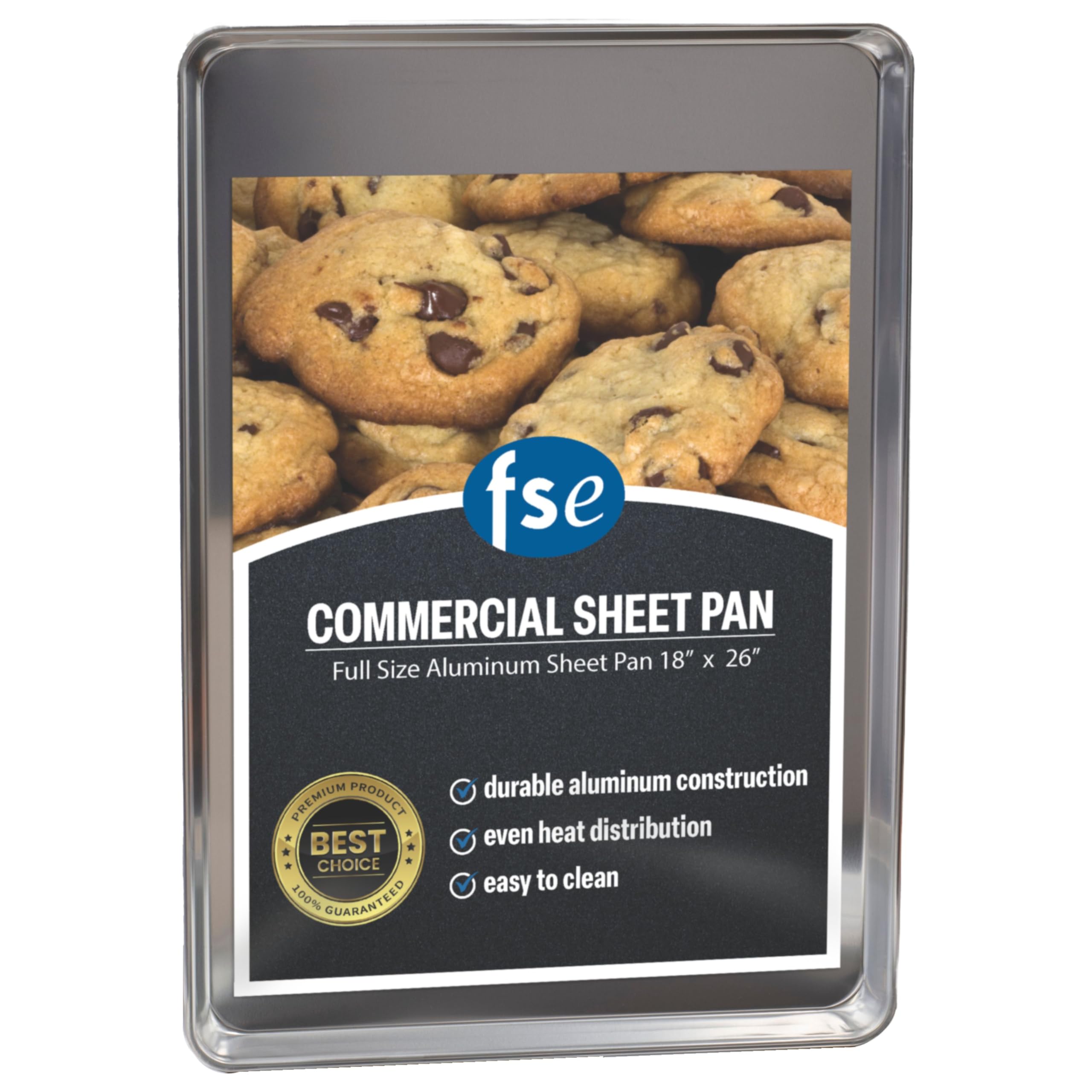 Commercial Sheet Pan, Full Size, 16-Gauge, Aluminum Bun Pan, 18" L x 26 ...