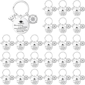 Amazon.com: Sasylvia 24 Pcs Graduation Keychain Bulk Inspirational ...