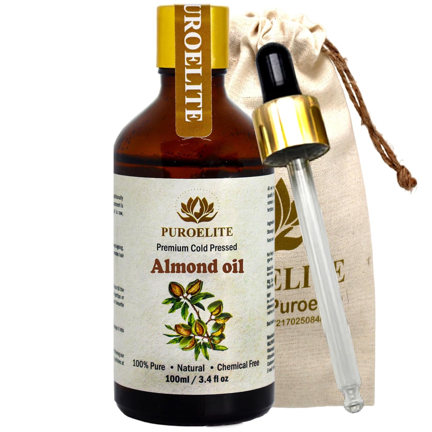 Buy Puroelite Premium Cold Pressed Sweet Almond Oil (Badam Rogan tel ...