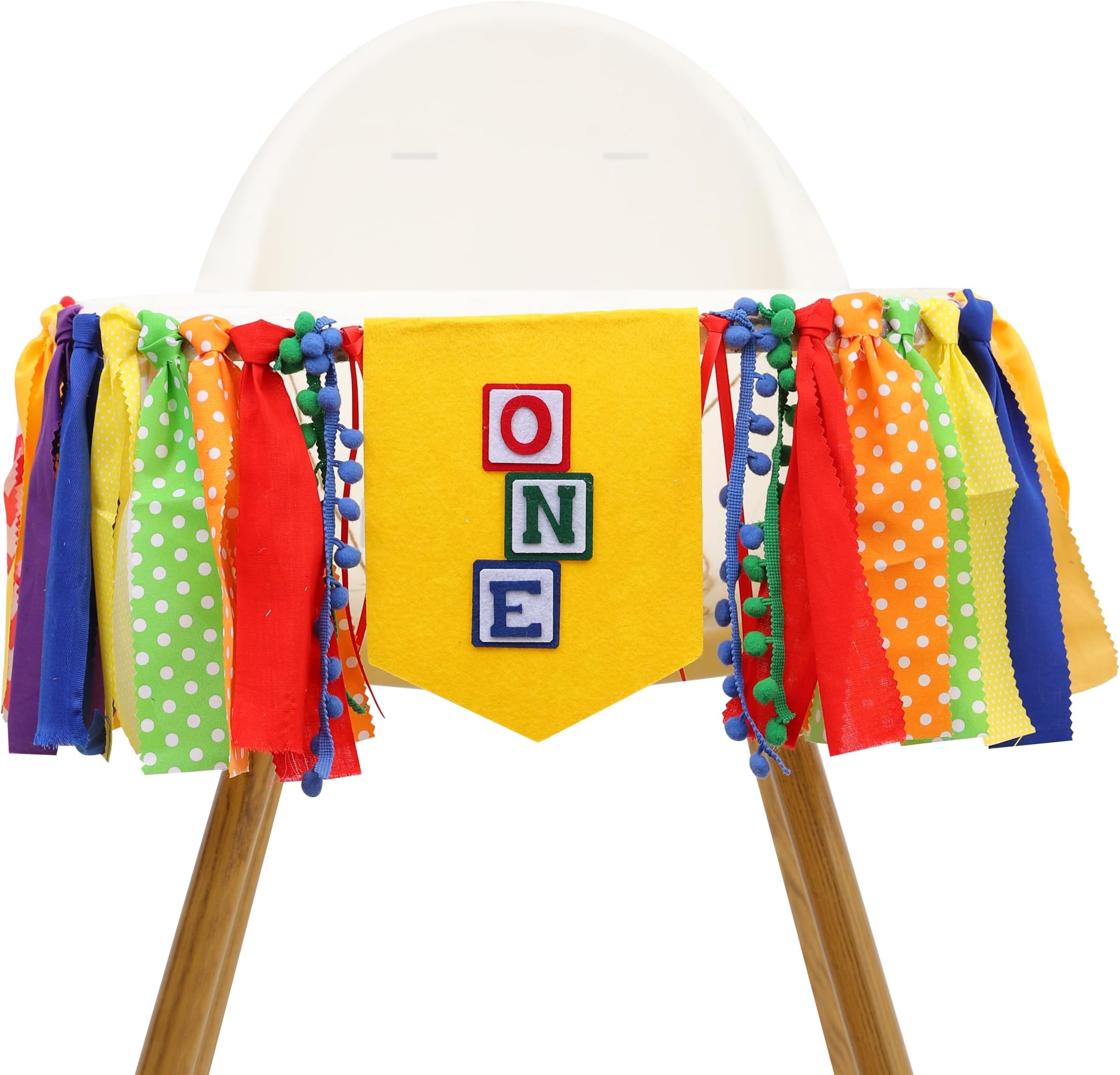 Amazon.com: Letter Blocks One High Chair Banner - First Birthday ...