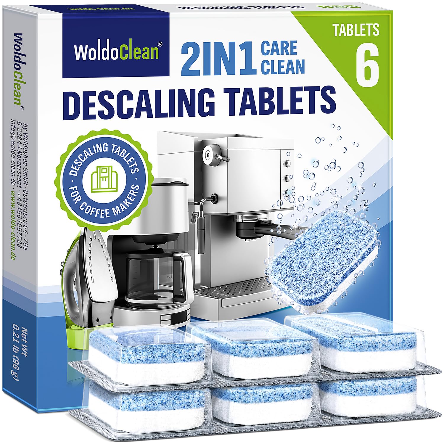 Amazon.com: WoldoClean 2in1 Descaler Tablets for Coffee Maschine and ...