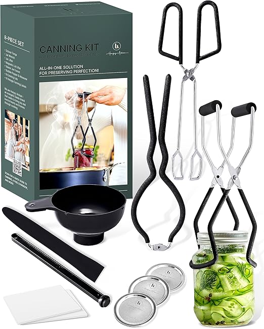 Amazon.com: Canning Supplies Set of 8 – Canning Kit for Beginners ...