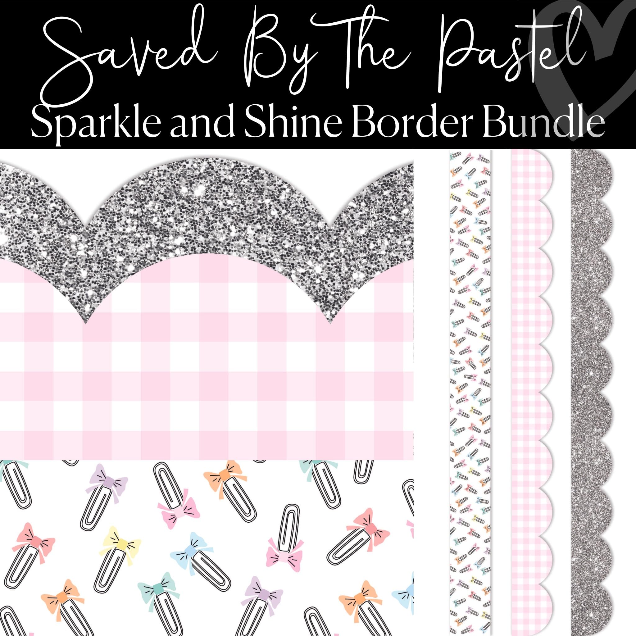 Amazon.com: Schoolgirl Style Sparkle and Shine Border Bundle, Glitter ...