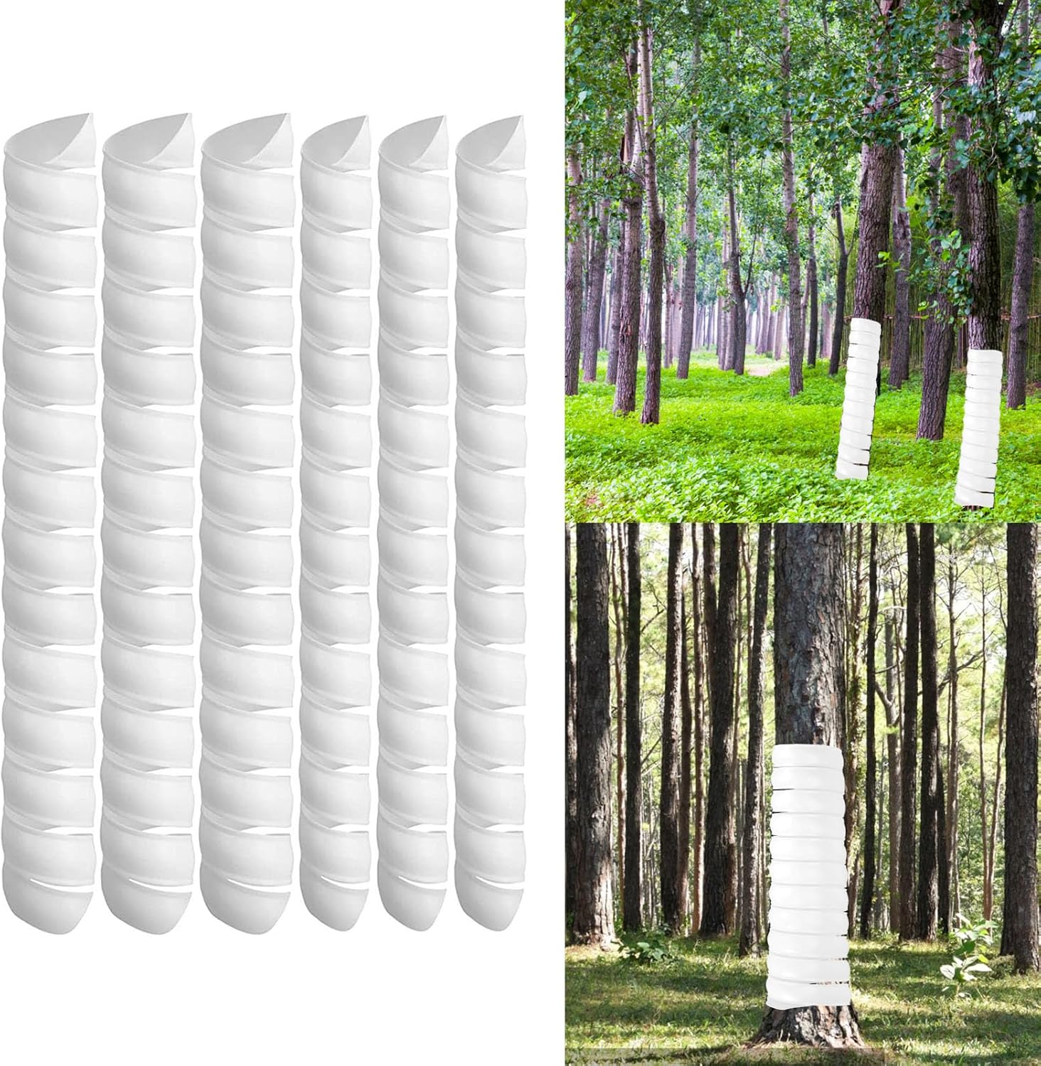 Amazon.com : MultiOutools 6Pcs Tree Trunk Protectors, Plastic Spiral ...