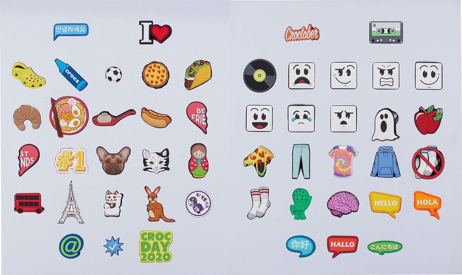 Crocs Pingentes de sapato personalizados, calendário Pizzaslime Jibbitz ...