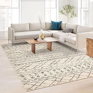 Amazon.com: KUTA 5x7 Living Room Rug, Moroccan Large Beige Area Rug ...