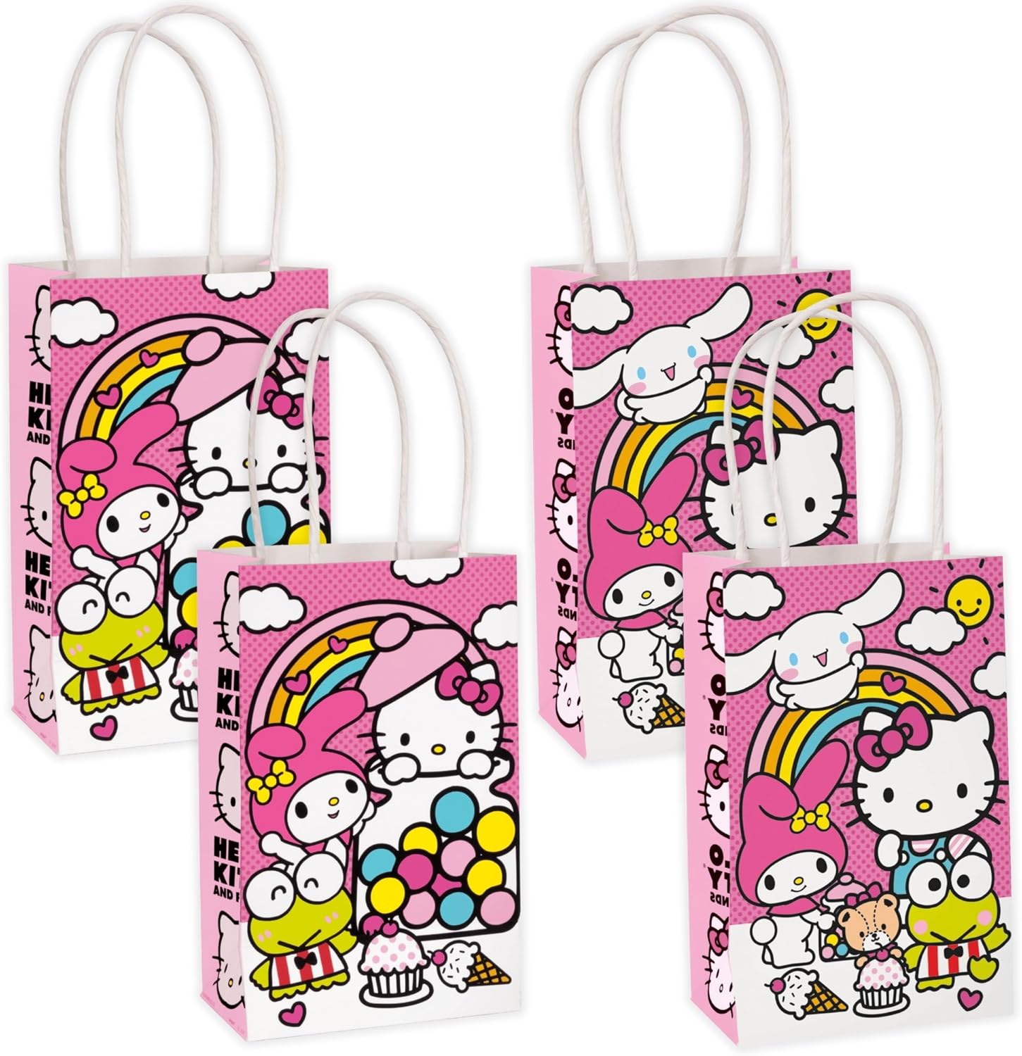 Amazon.com: Unique Hello Kitty Goodie Bags - 16 Paper Party Bags ...