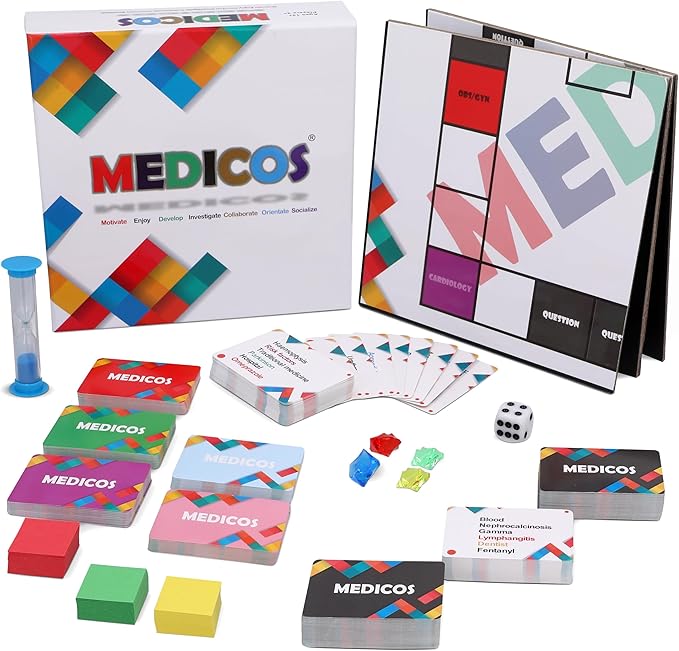 Amazon.com: Medicos Medical Terminology Board Game – 364 Flashcards ...