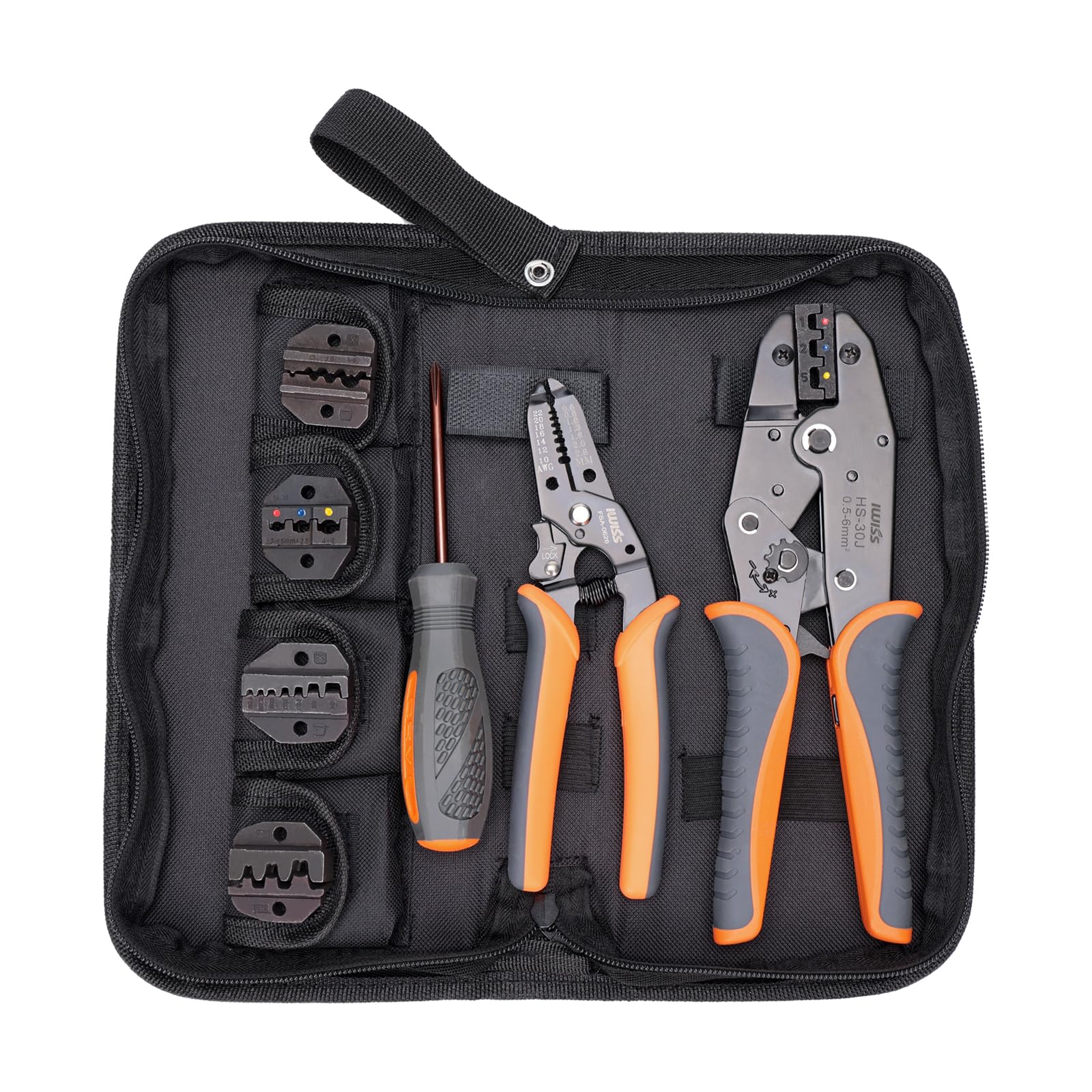 Snapklik.com : iCrimp Ratchet Wire Crimping Tool Set, 5 Interchangeable ...