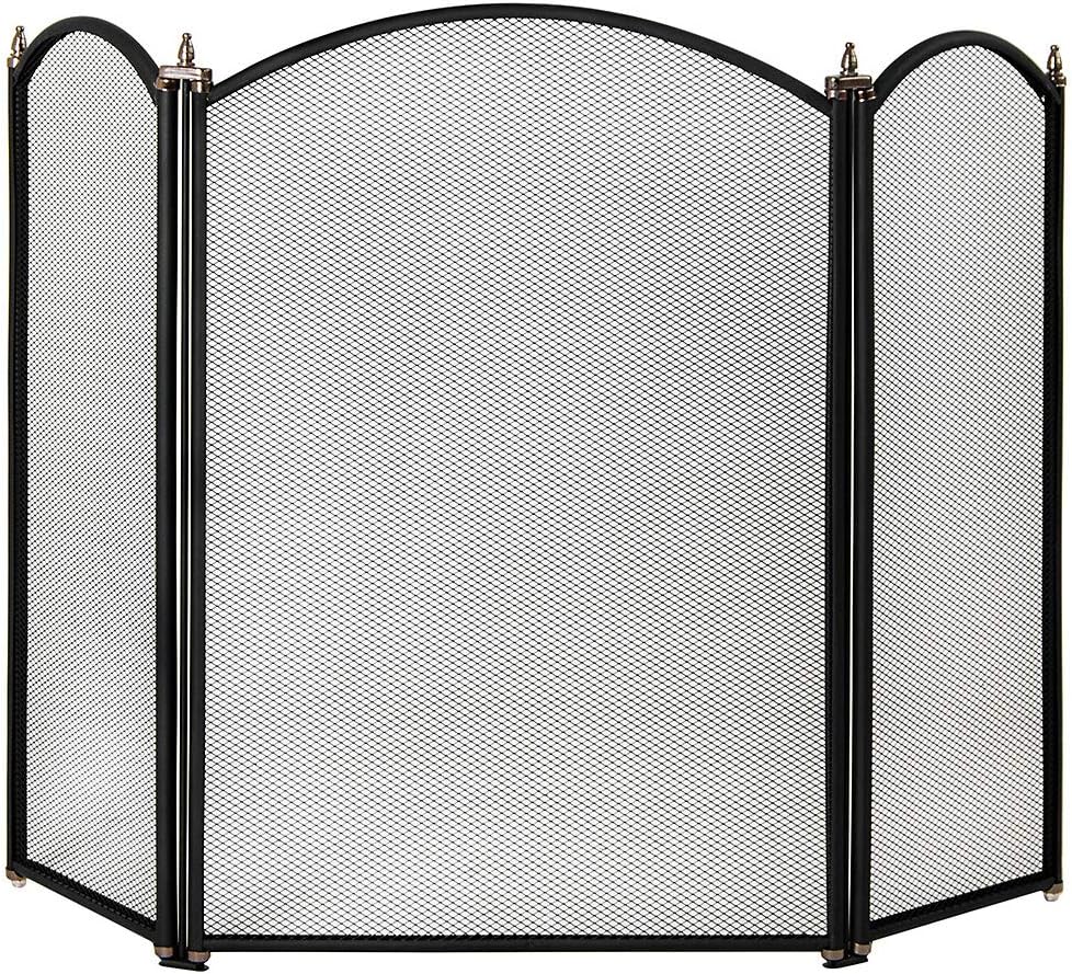 3 Panel Folding Fire Guard Fire Place Guard Fire Screen Spark Flame ...