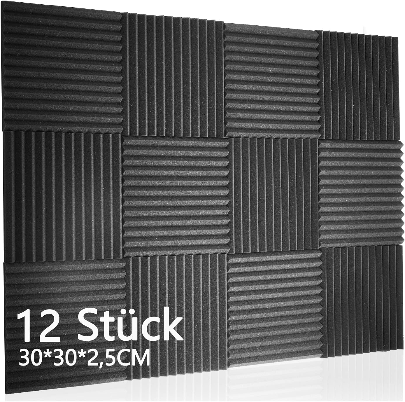 Devilly 12 Stück Akustikschaum Akustikschaumstoff Matten Schaumstoff ...